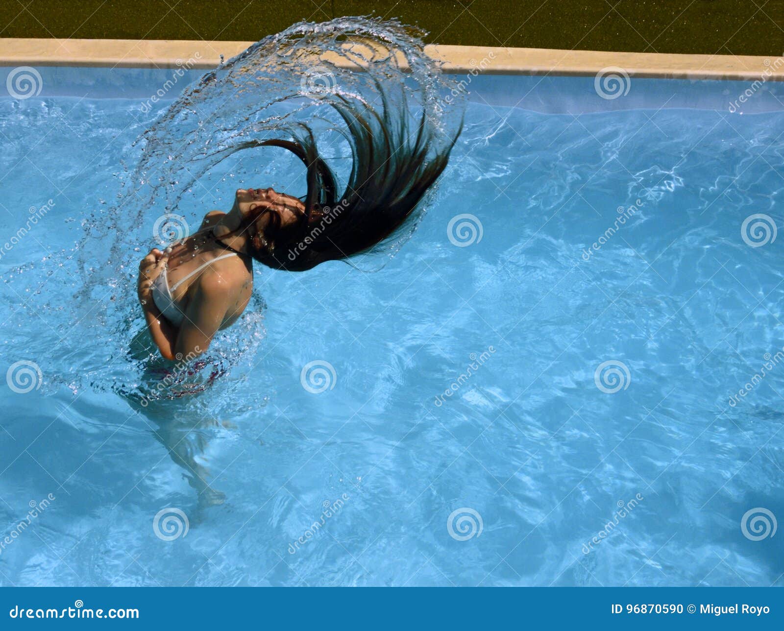 Girl in the pool stock photo. Image of pool, splash, girl - 96870590