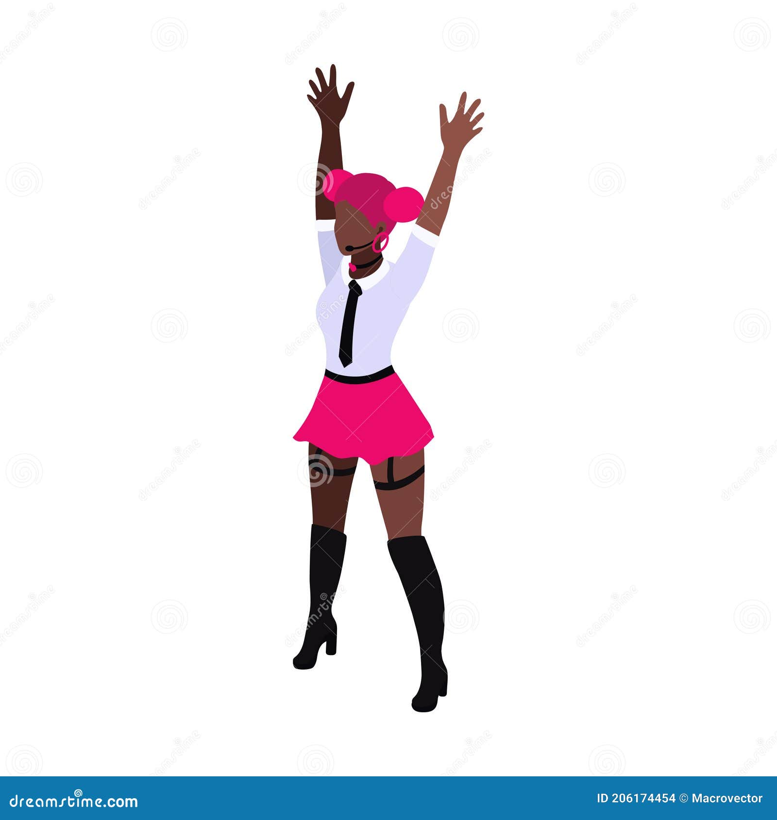 Singer Dancing Vector Illustration | CartoonDealer.com #44668050