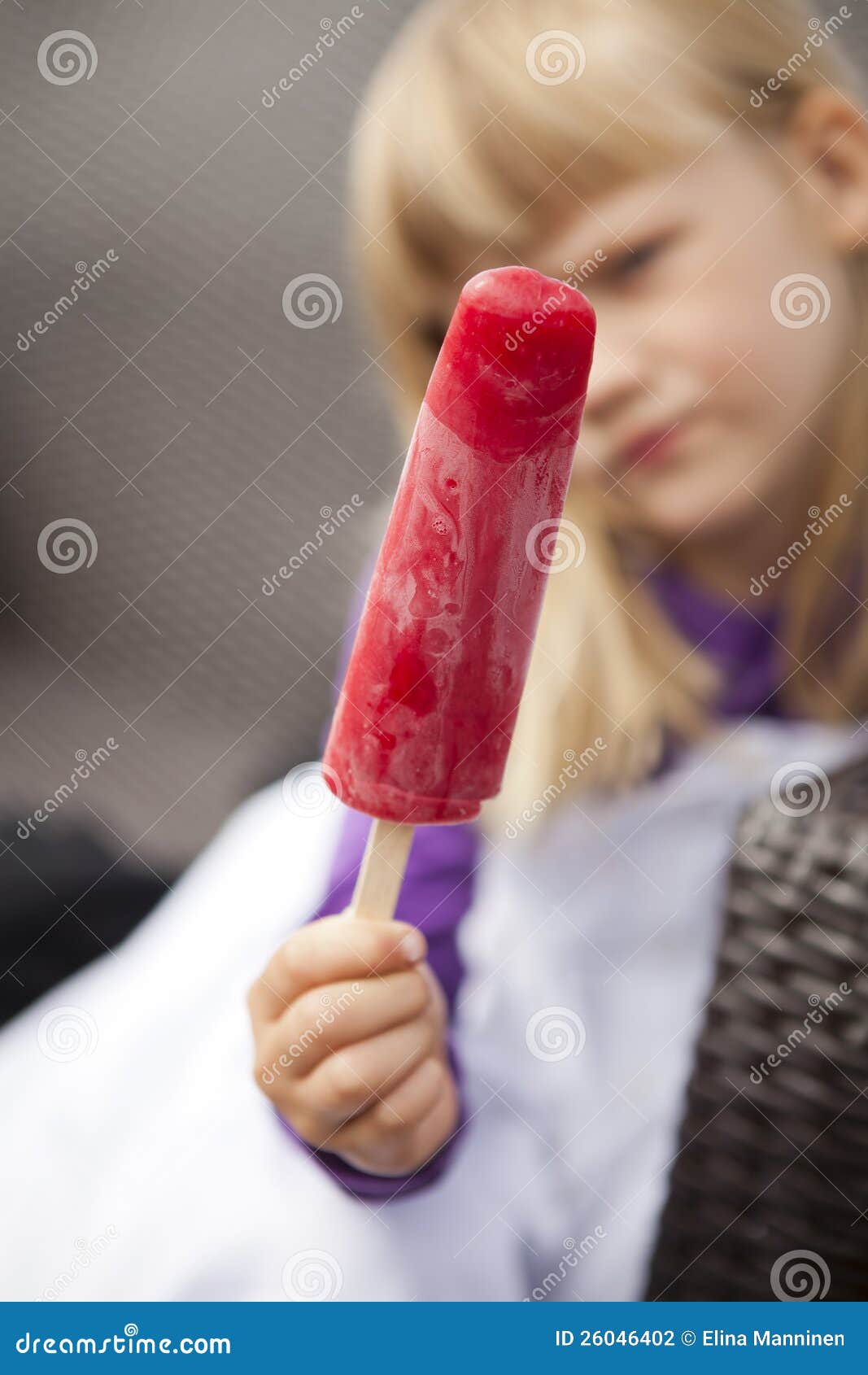 Girl with popsicle stock photo. Image of childhood, girl - 26046402
