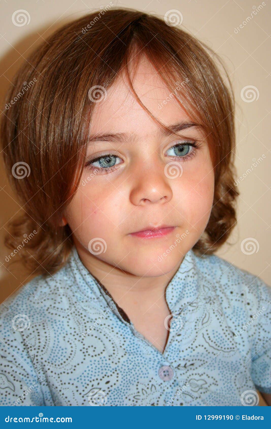 Girl portrait stock photo. Image of human, blue, girl - 12999190