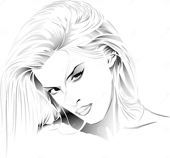 Girl Portrait Stock Vector Illustration Of Beautiful 8593850