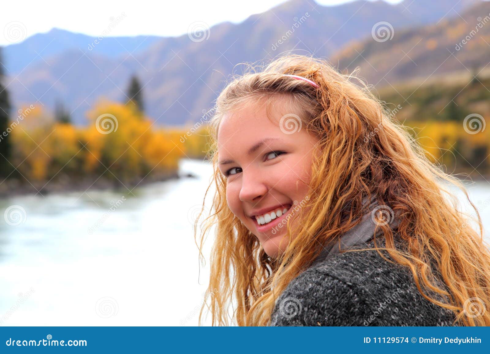 Girl portrait on a altai stock photo. Image of people - 11129574