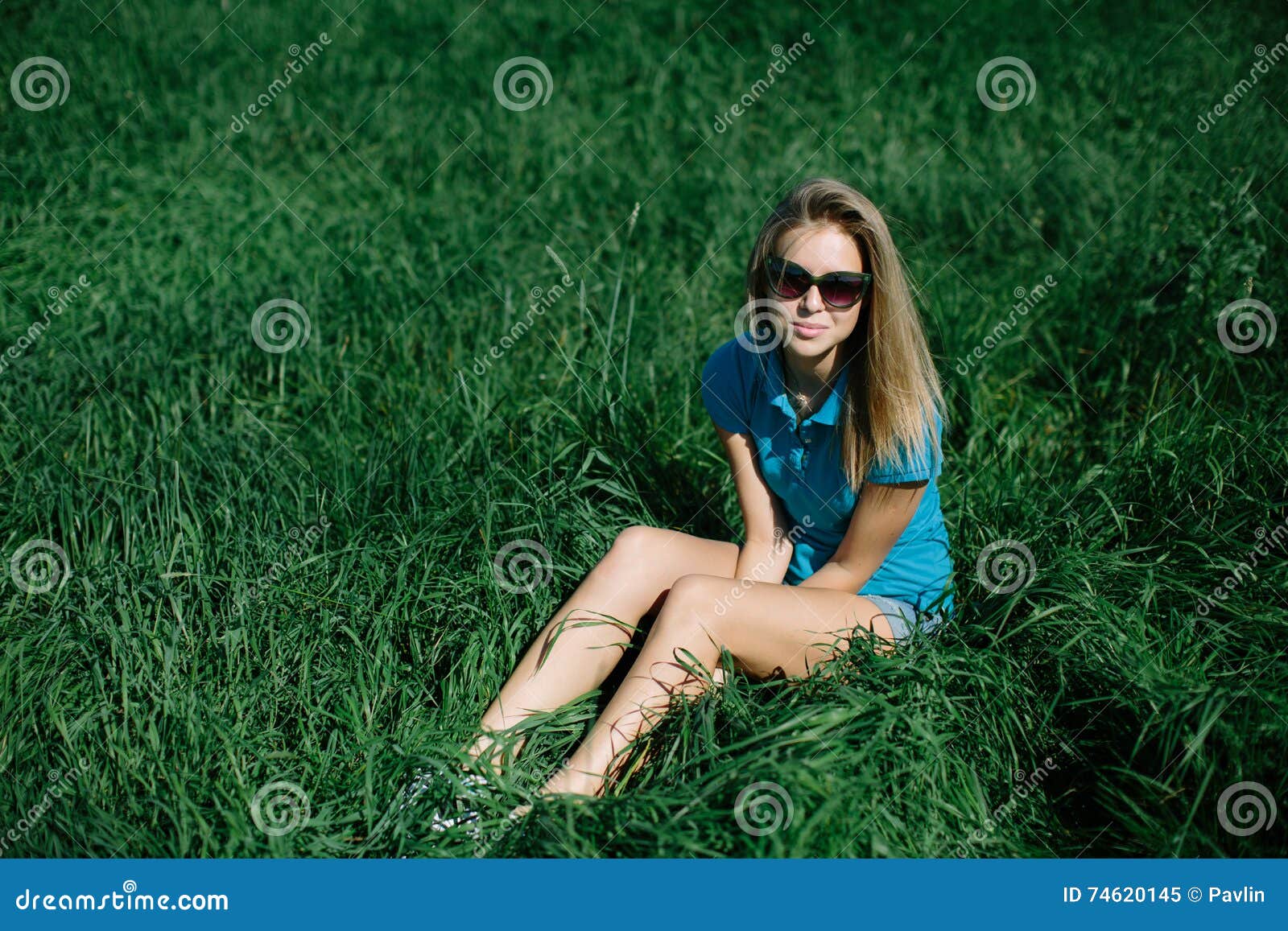 Girl posing in field stock image. Image of agriculture - 74620145