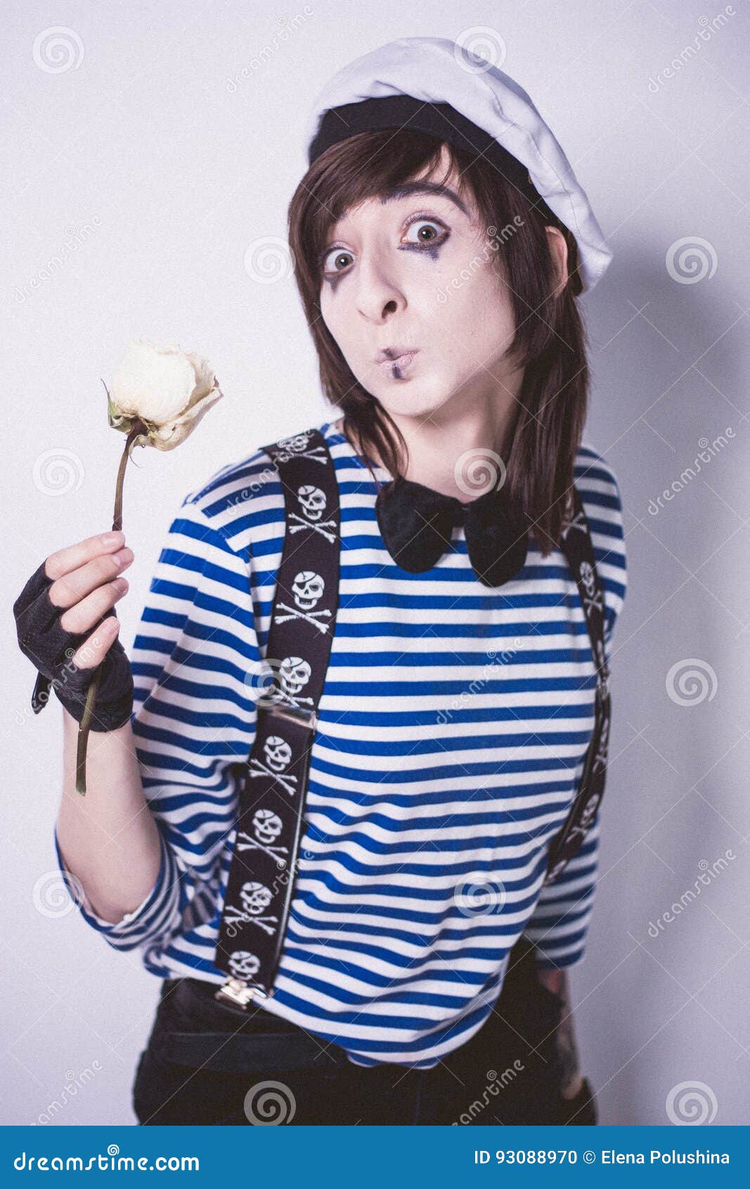 Girl Posing, in Makeup, Mime Stock Photo - Image of industry, artistic ...