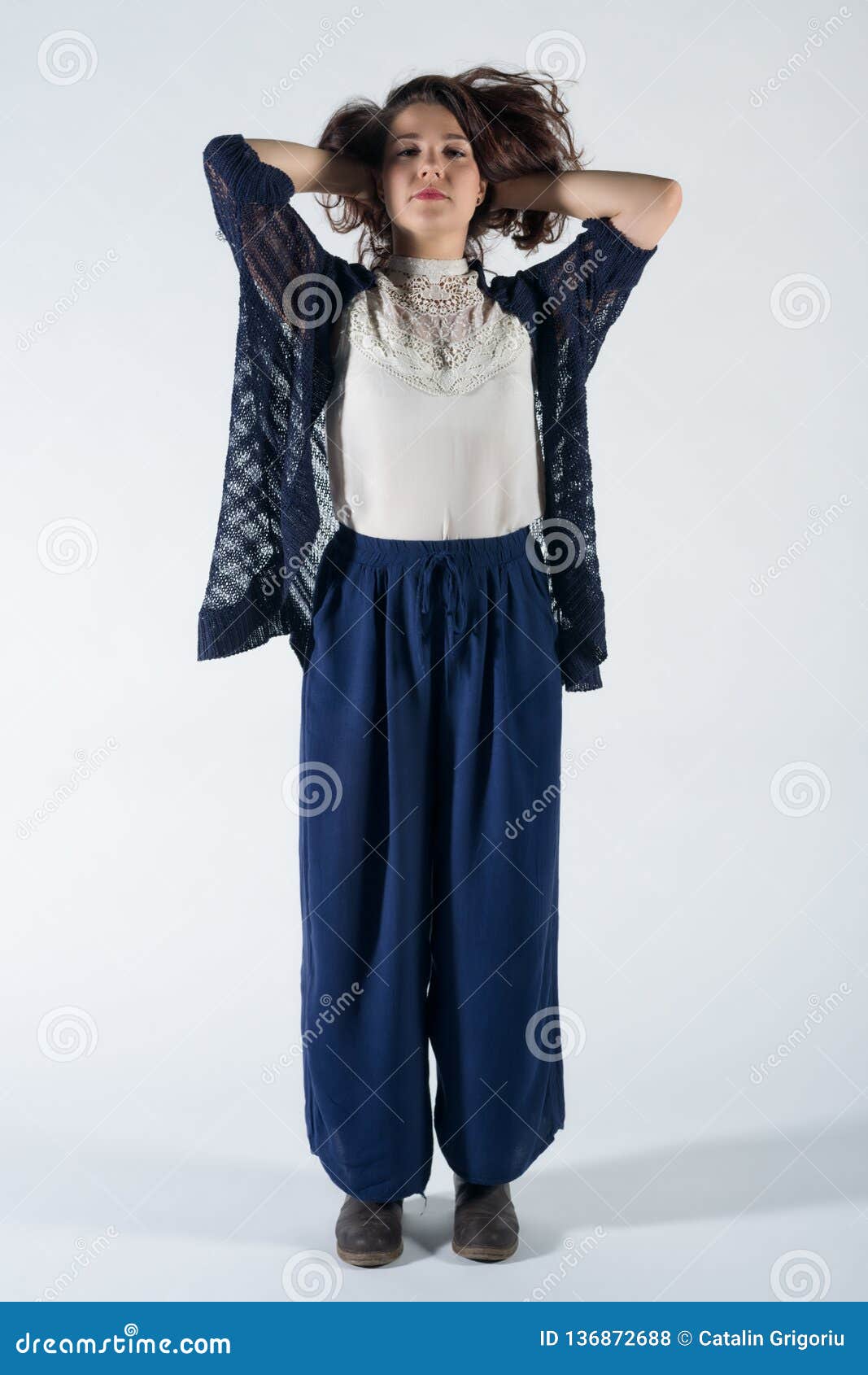 Girl Posing with a Slightly Arrogant Expression Stock Photo - Image of ...