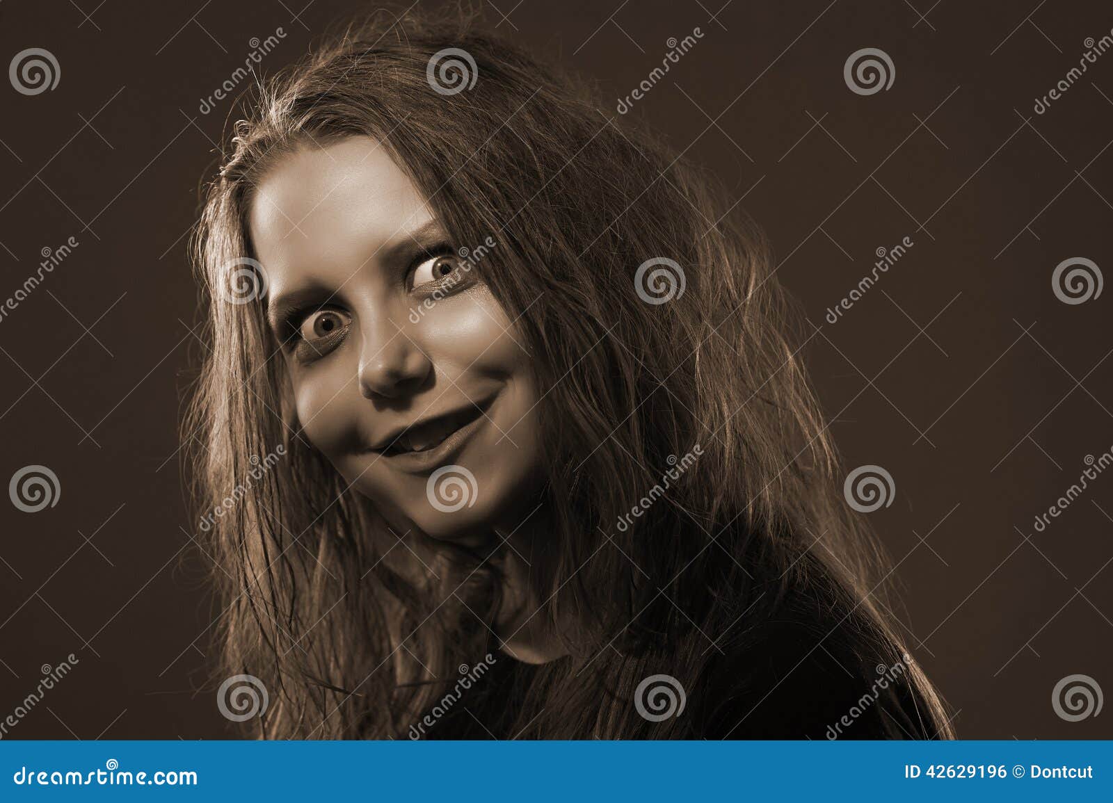 Girl possessed by a demon stock photo. Image of dark - 42629196