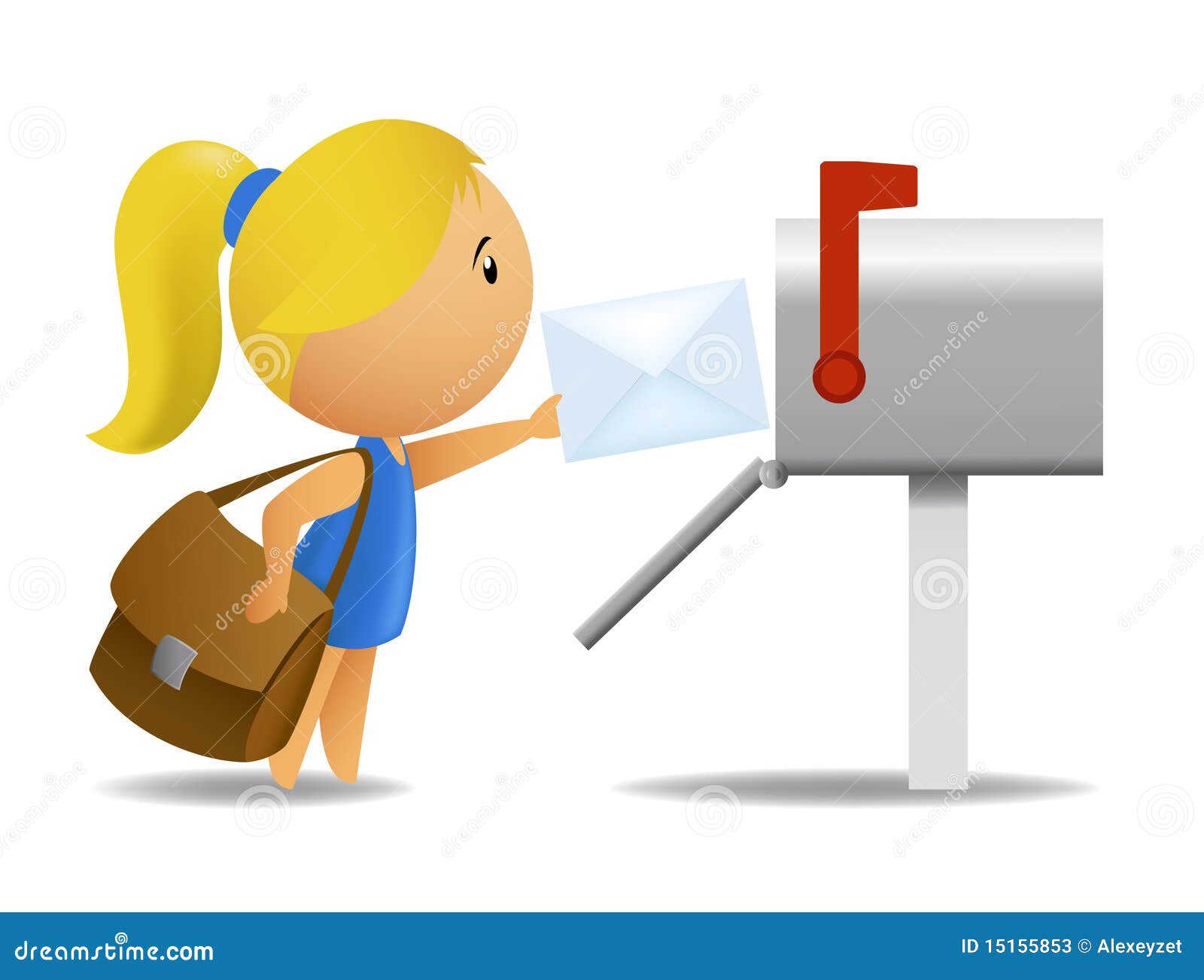 Girl Postman Delivering Letter Stock Vector - Illustration of delivery ...