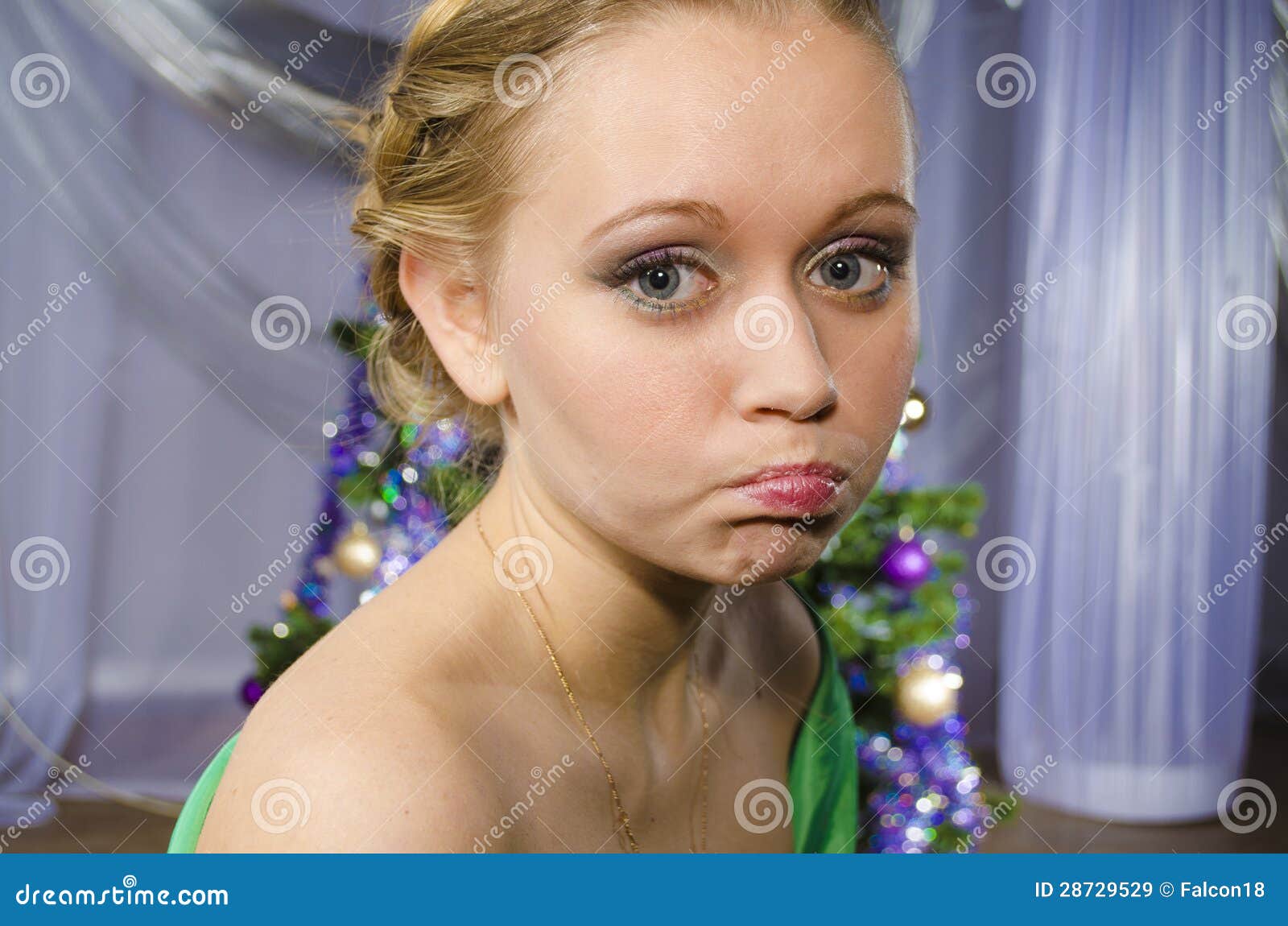The girl pouted stock image. Image of lips, makeup, insult - 28729529