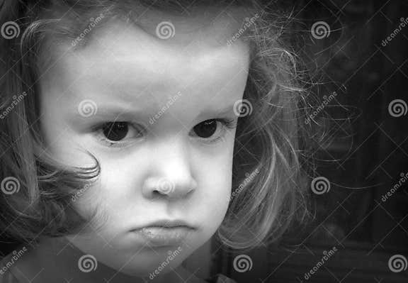 Girl pouting stock image. Image of bullheaded, distressed - 143879