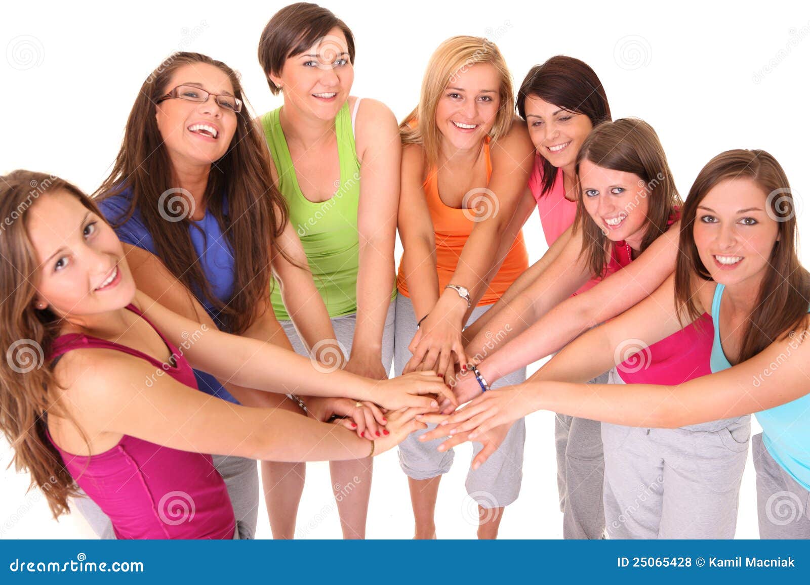 Girl Power stock photo. Image of girls, isolated, attractive - 25065428