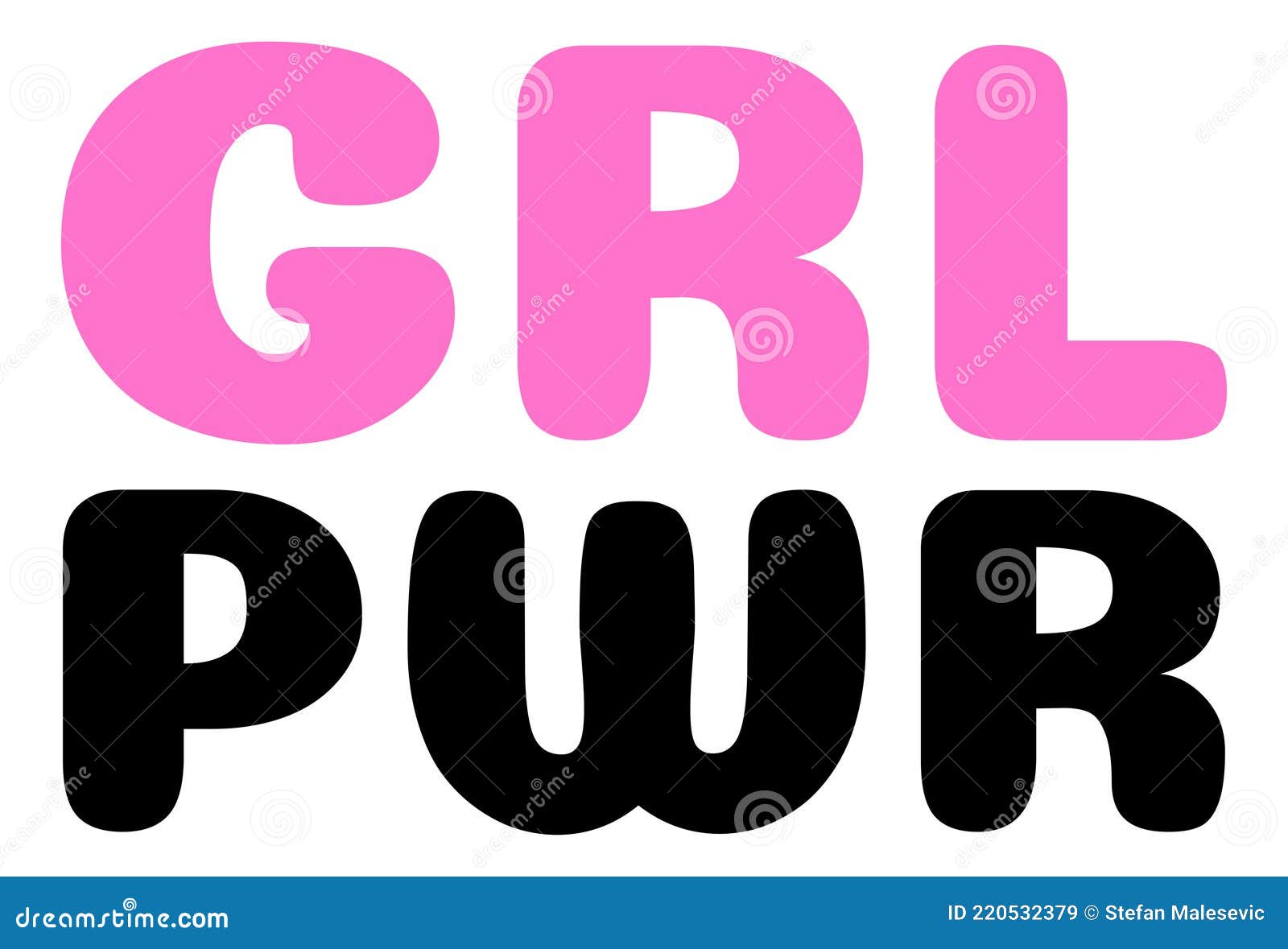 Girl power sign stock vector. Illustration of label - 220532379