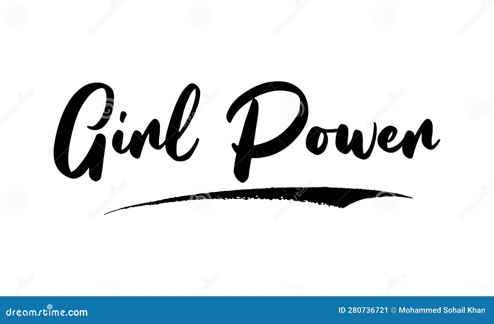Girl Power Text Typography Lettering Vector Design Quote Stock Vector ...