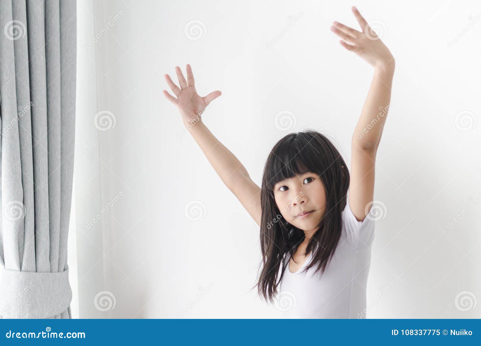 Girl Practicing Ballet Dance Near Window Stock Image - Image of happy ...