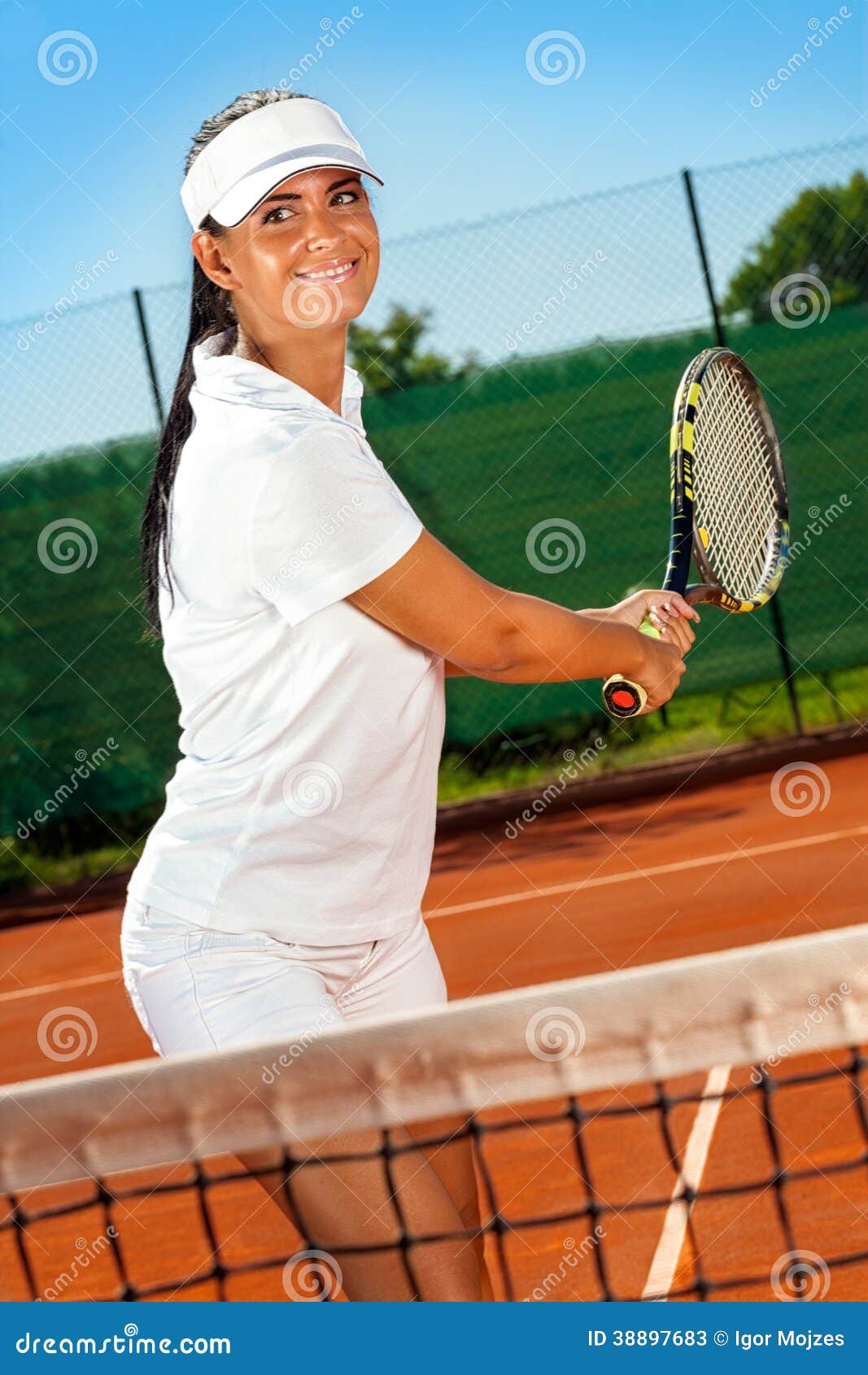 Girl practicing tennis stock image. Image of active, female - 38897683