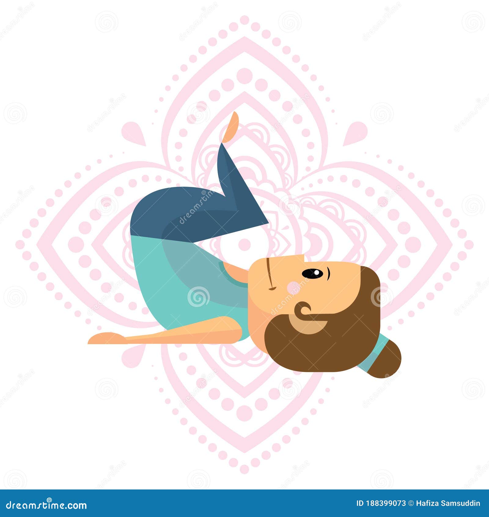 Yoga Inversion Pose. Vector Illustration Decorative Design ...
