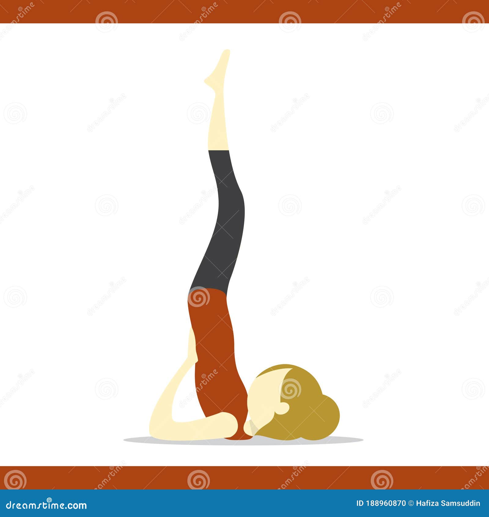 Supported Shoulderstand II Vector Illustration | CartoonDealer.com ...