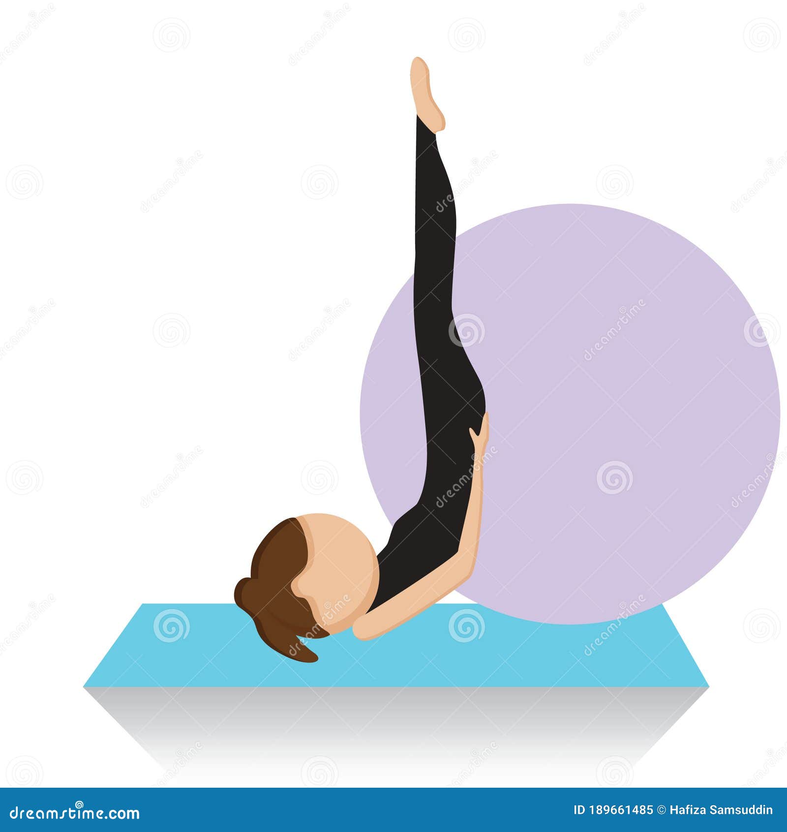 Supported Shoulderstand II Vector Illustration | CartoonDealer.com ...