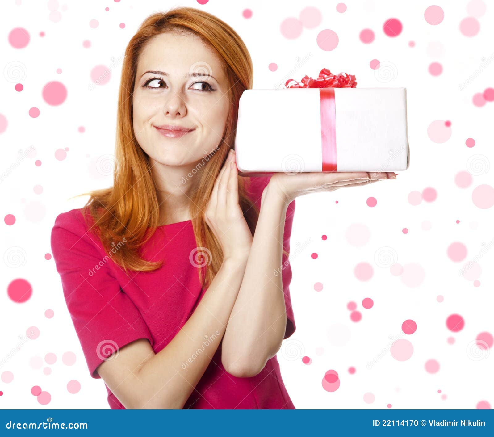 Girl with present box stock photo. Image of present, portrait - 22114170