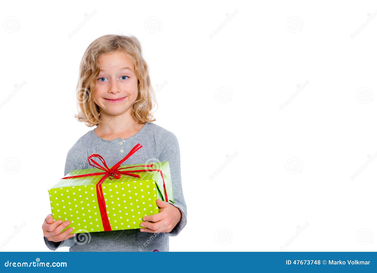 Girl with present stock photo. Image of happy, happiness - 47673748