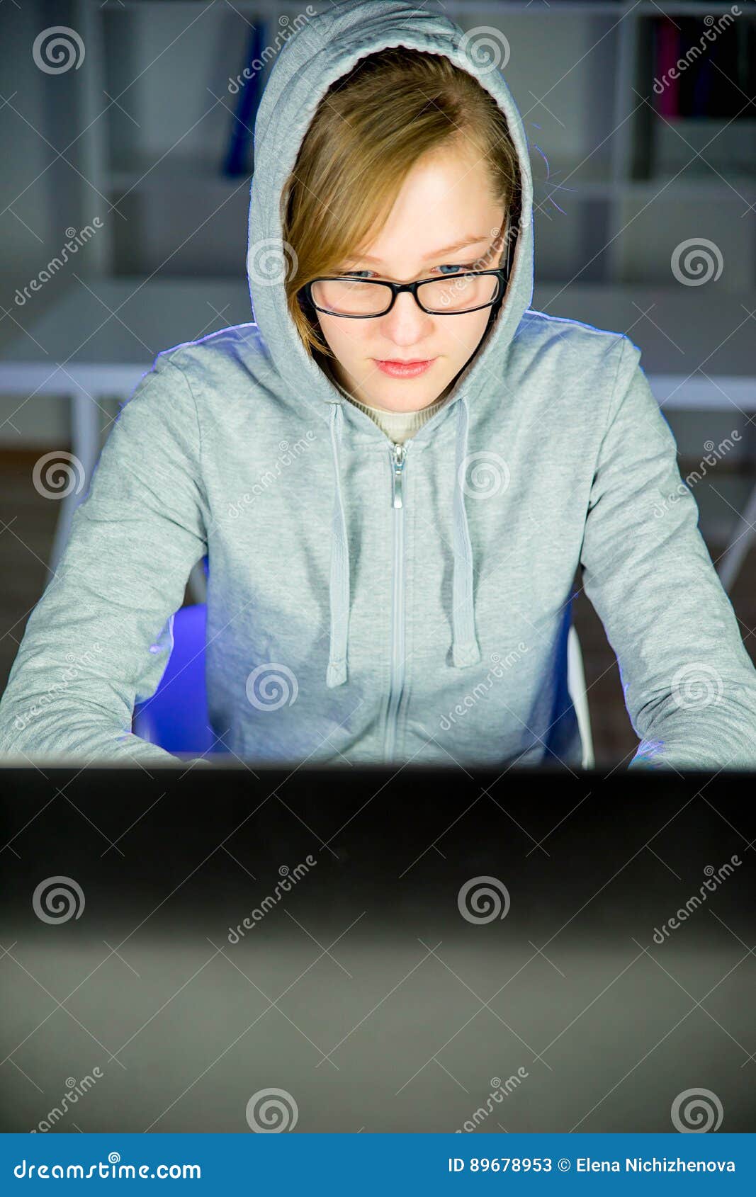 A girl programmer stock image. Image of businesswoman - 89678953
