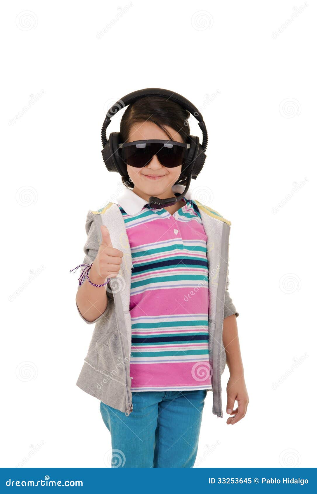 Girl with Protective Equipment and Ear Protection Stock Image - Image ...