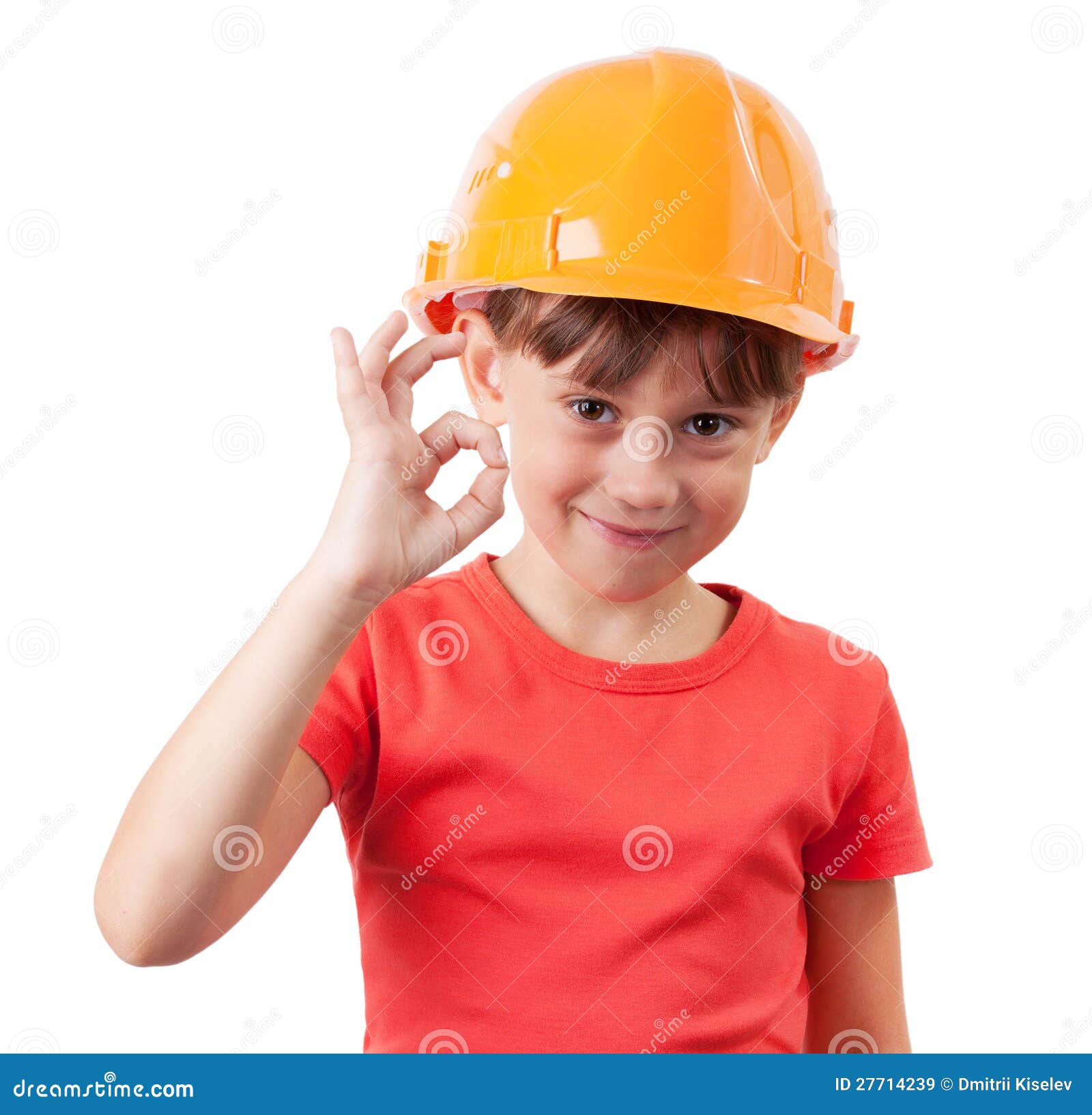 Girl in a Protective Helmet Stock Image - Image of millwright, employee ...