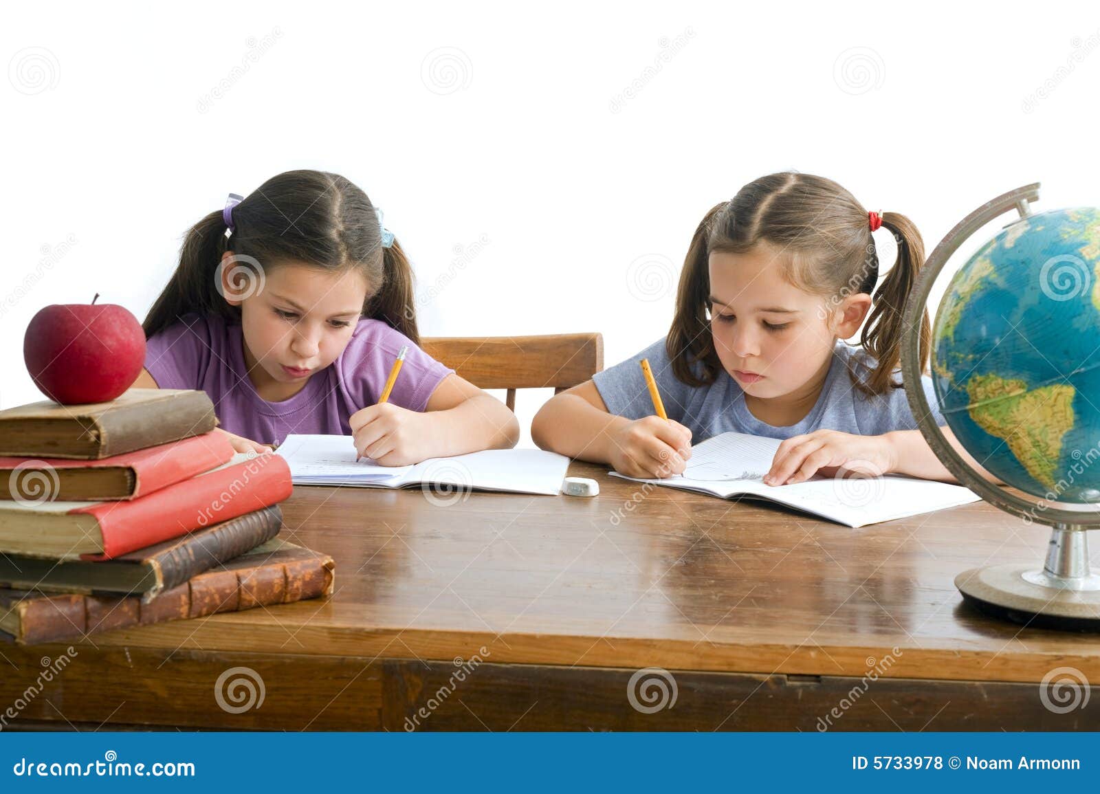 Girl pupils stock photo. Image of education, desk, infant - 5733978
