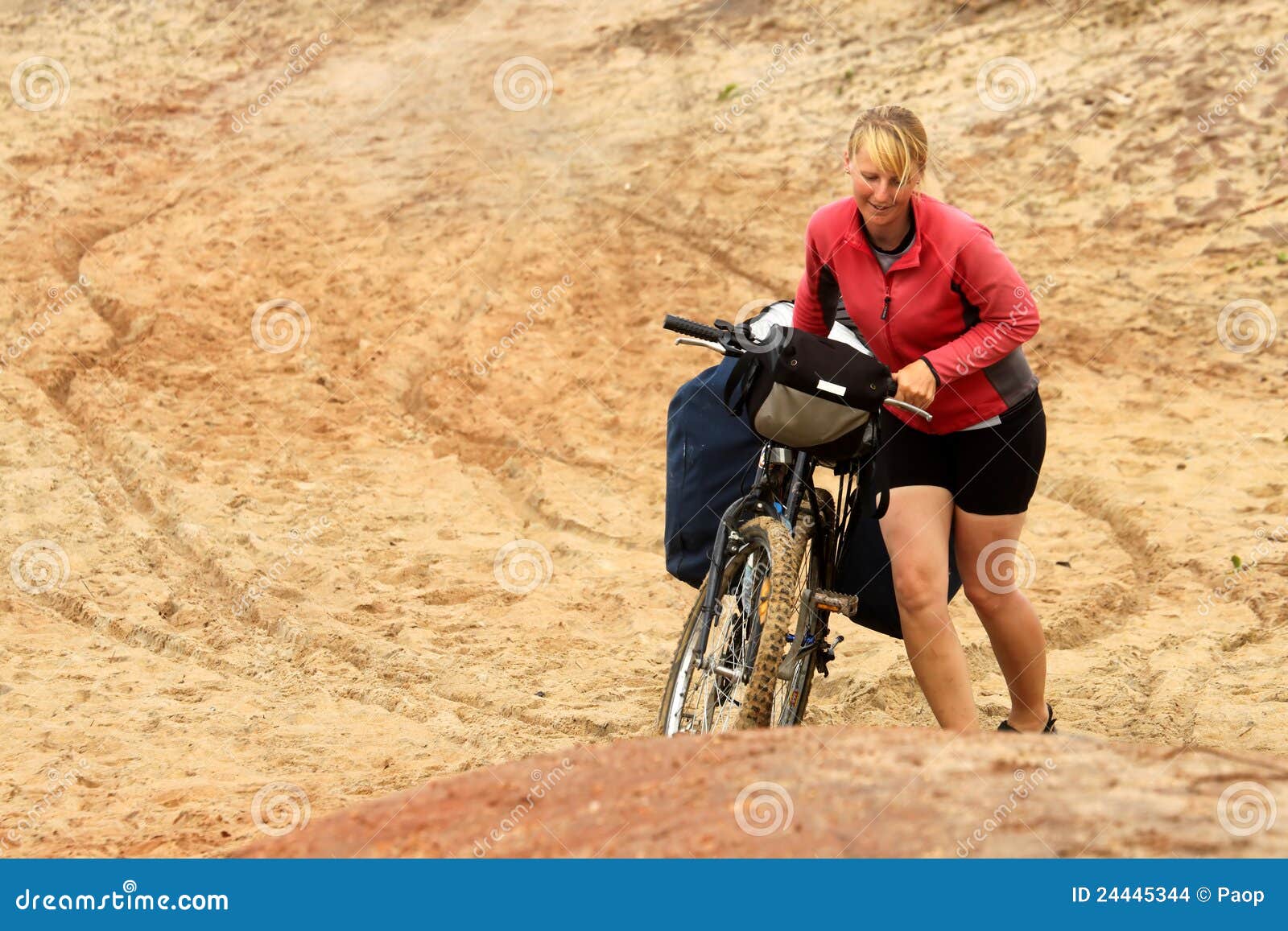 Girl pushing bicycle stock photo. Image of african, cycling - 24445344