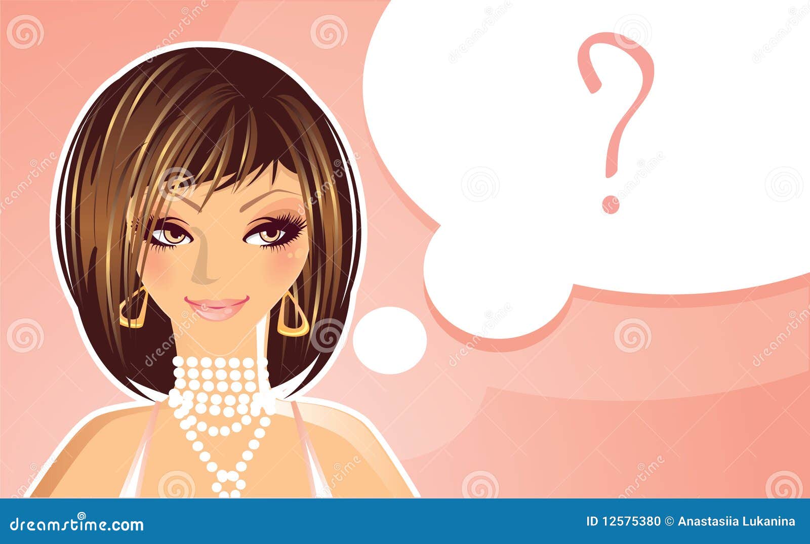 Girl question stock vector. Illustration of person, hair - 12575380