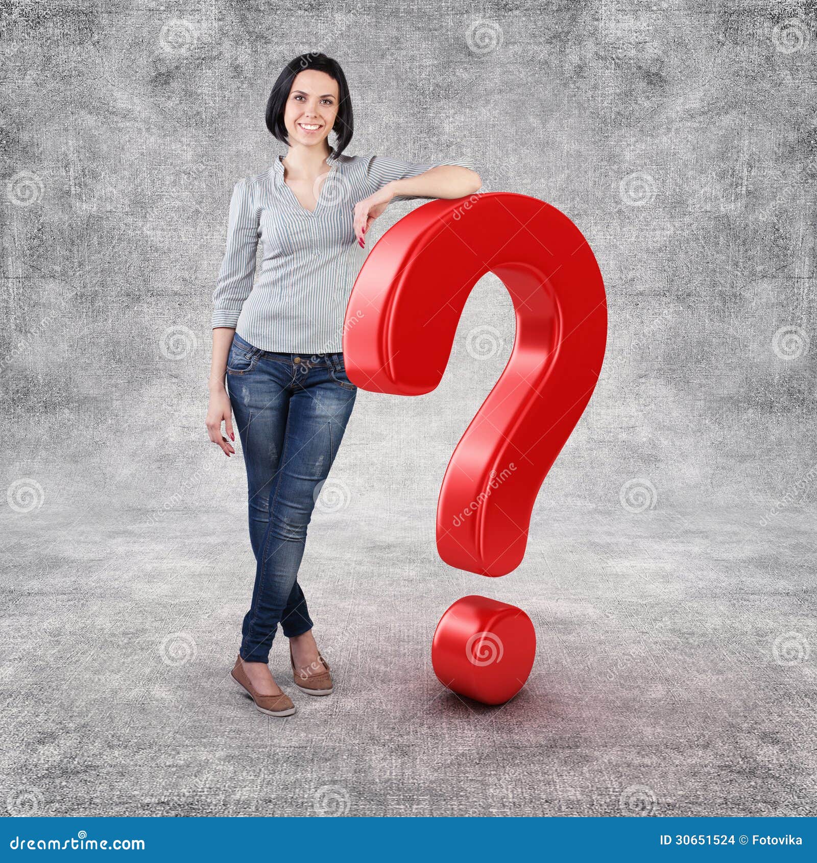 Girl with a question stock photo. Image of human, beautiful - 30651524