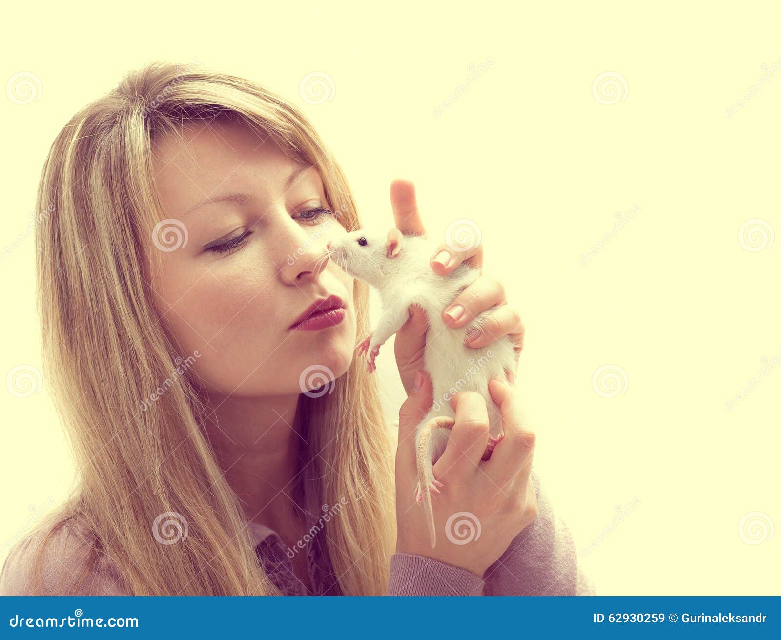 Girl and Rat stock image. Image of posing, positive, girls - 62930259