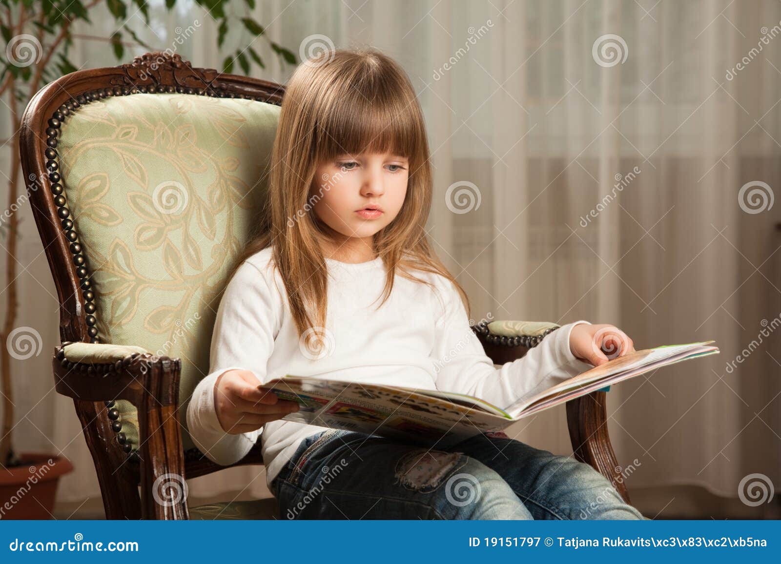 Girl Reading stock image. Image of literacy, information - 19151797