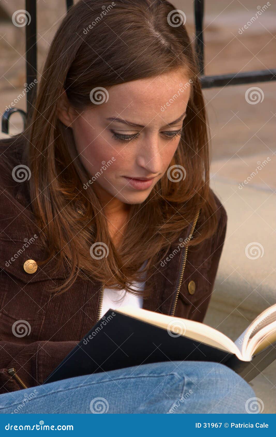 Girl Reading 2 stock image. Image of woman, concentration - 31967