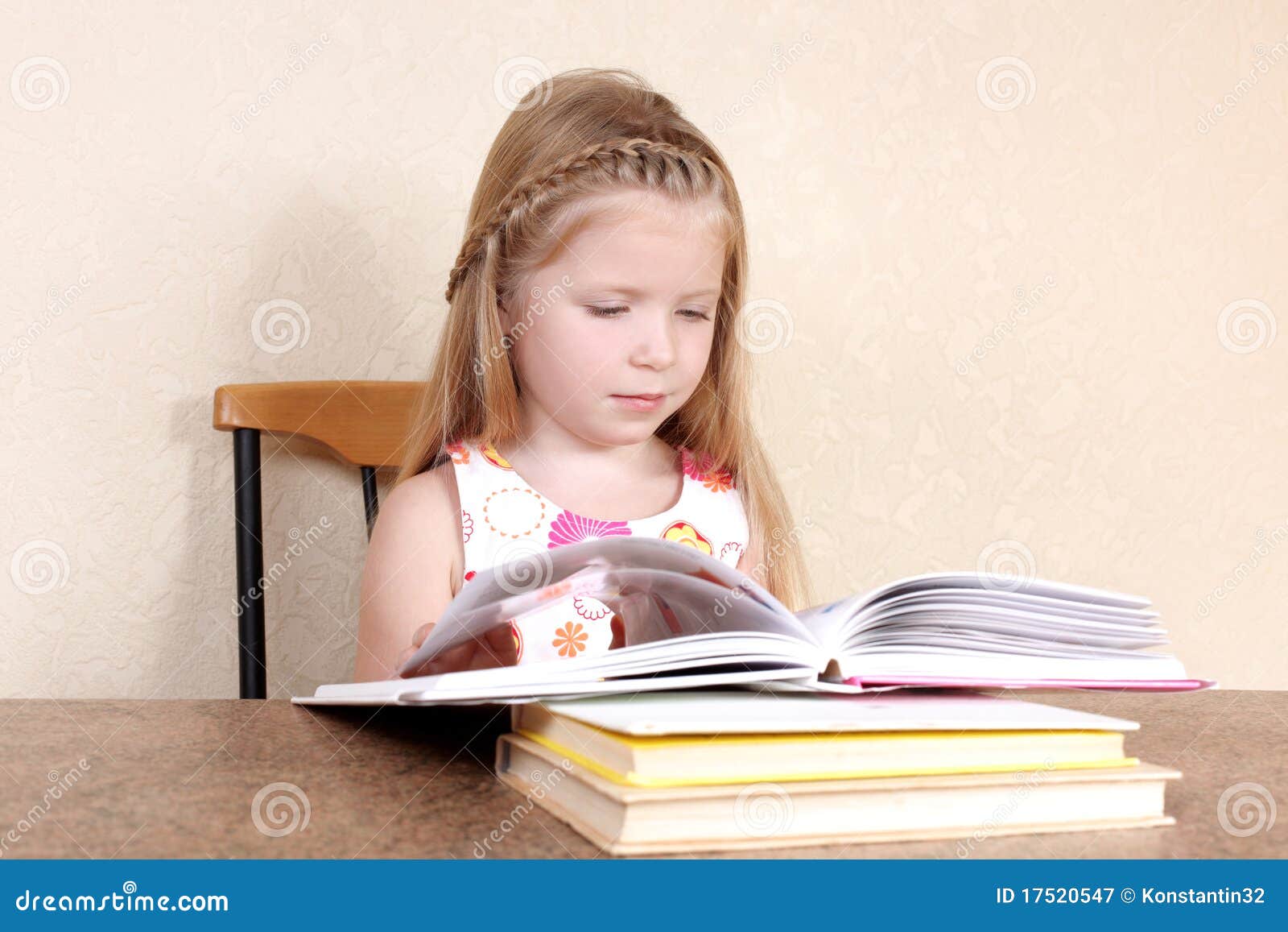 Girl reading book stock image. Image of information, literary - 17520547
