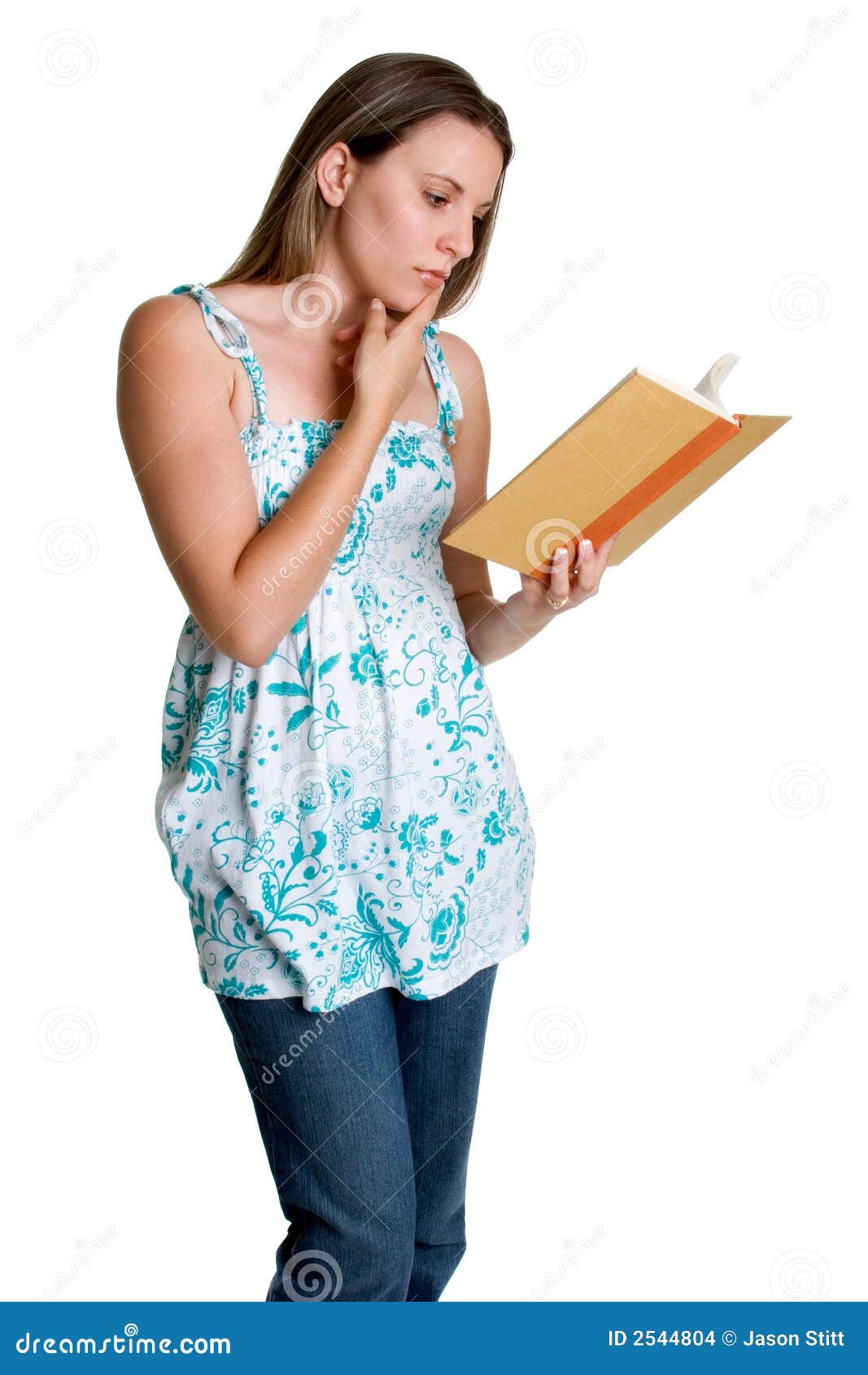 Girl Reading Book stock photo. Image of girls, people - 2544804