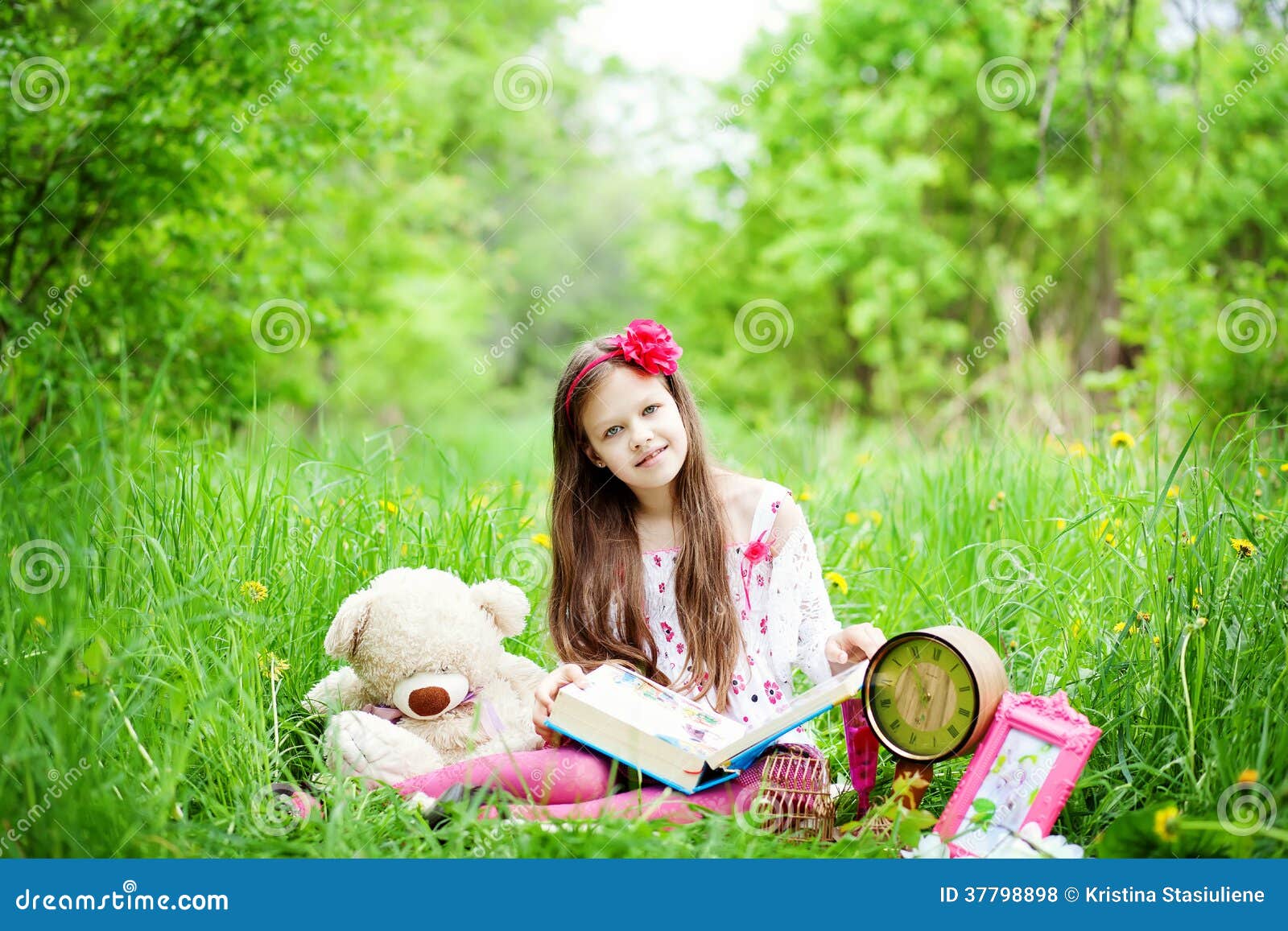 Girl is reading a book stock photo. Image of person, female - 37798898