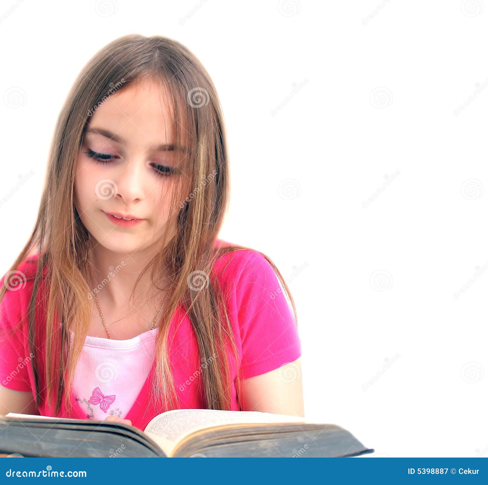 Girl reading a book stock image. Image of person, happy - 5398887