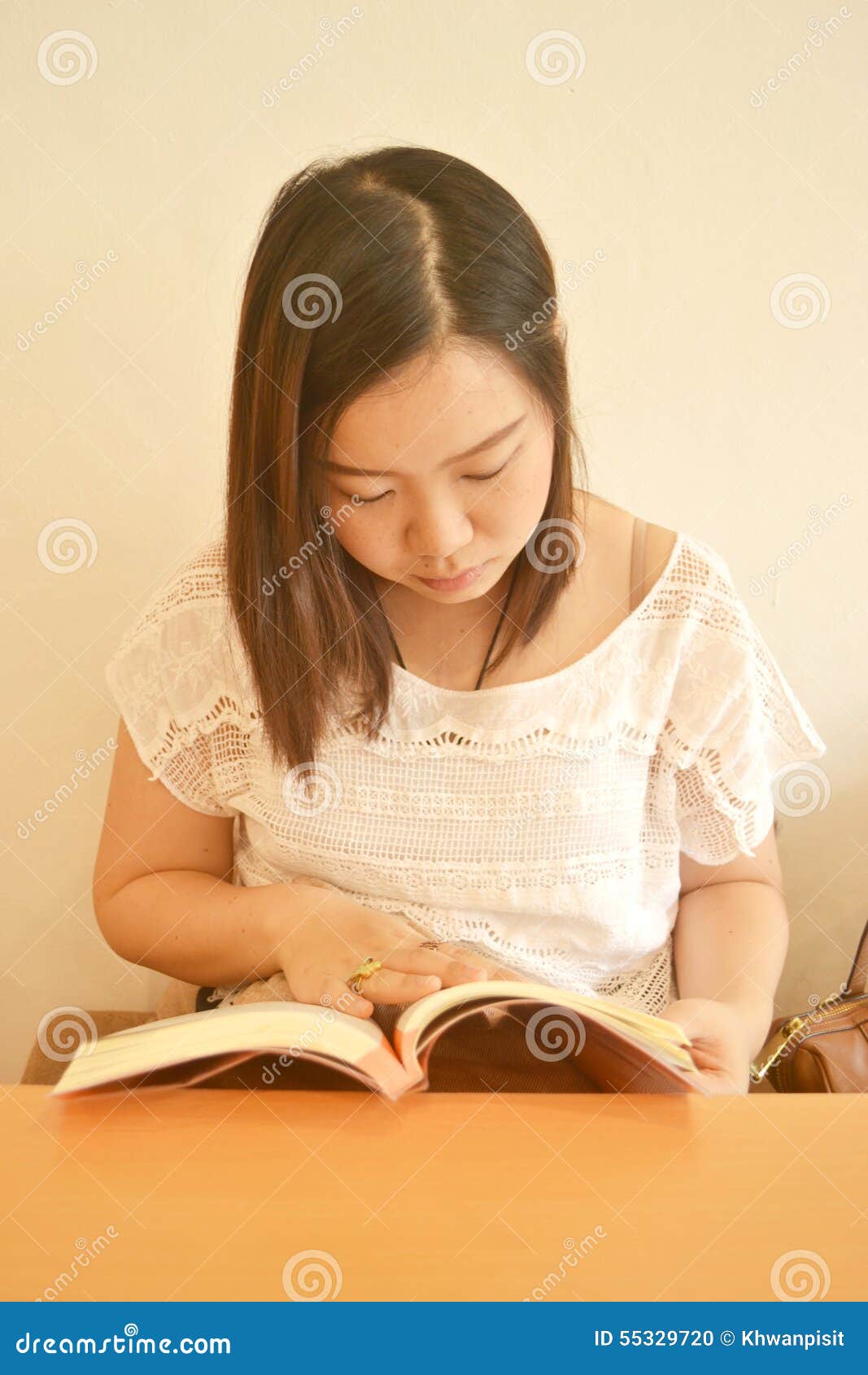 Girl reading the book stock photo. Image of study, education - 55329720