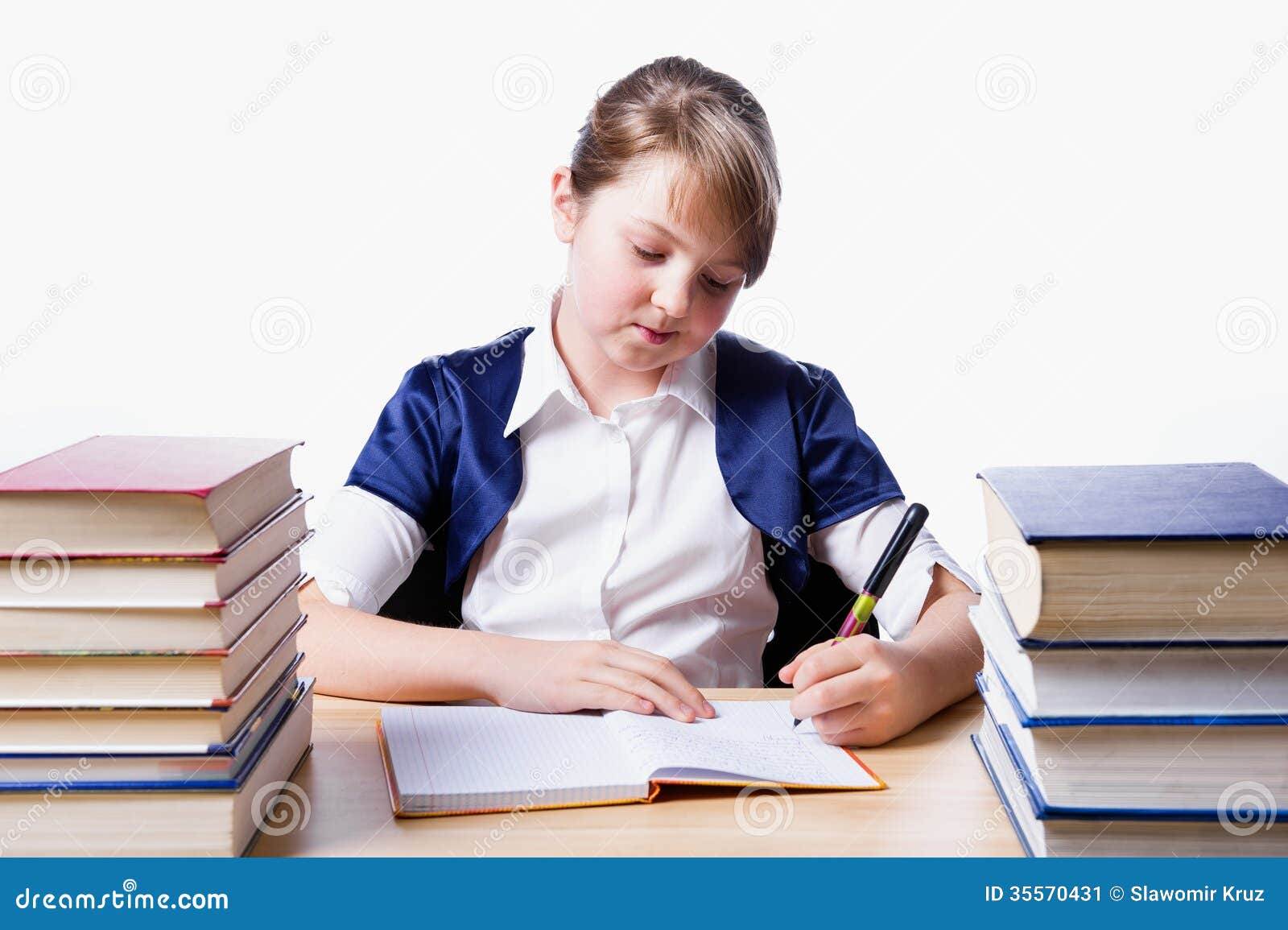 Girl reading a book stock image. Image of people, textbook - 35570431