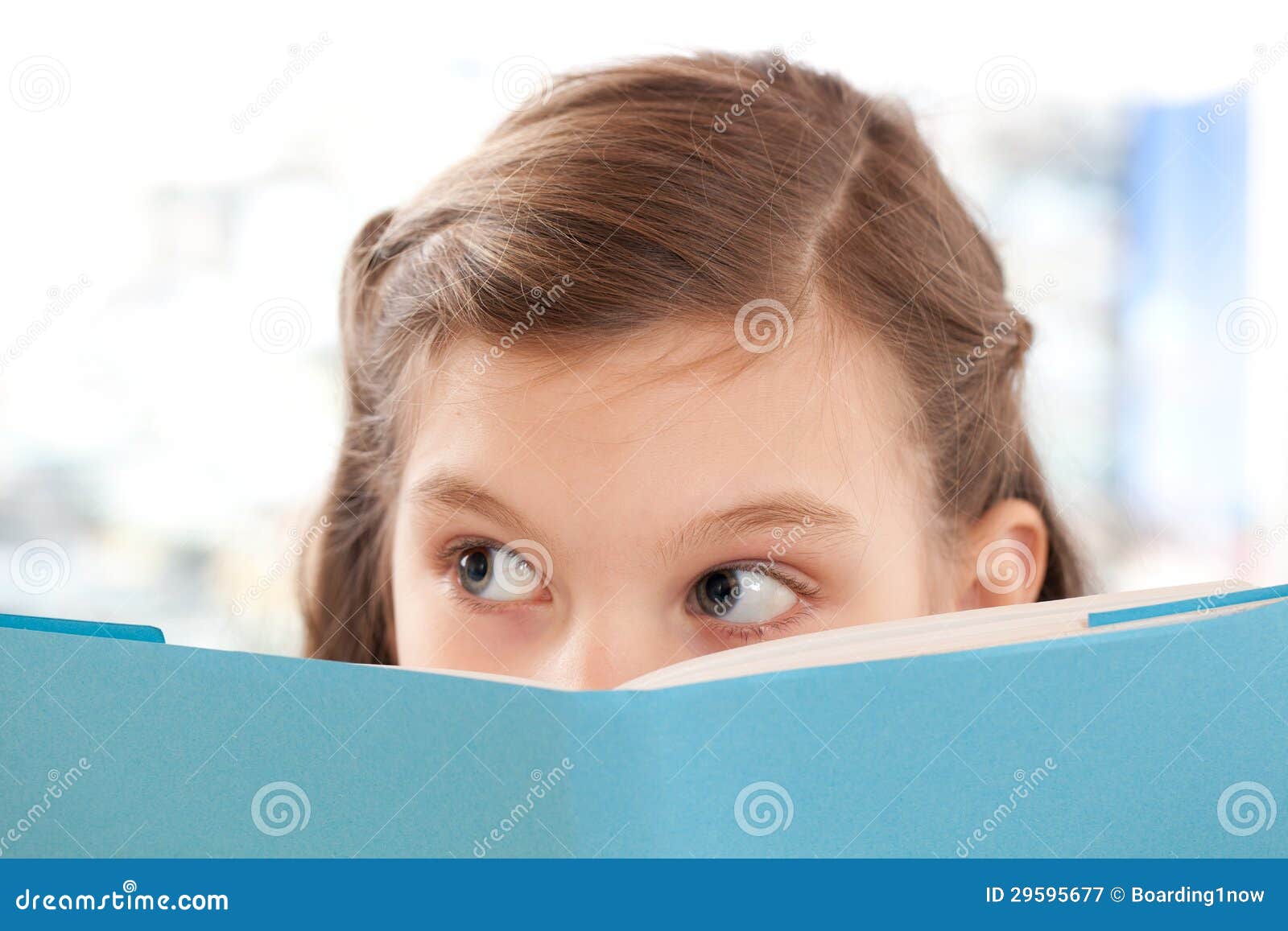 Girl Reading a Book at School Stock Image - Image of person, concepts ...