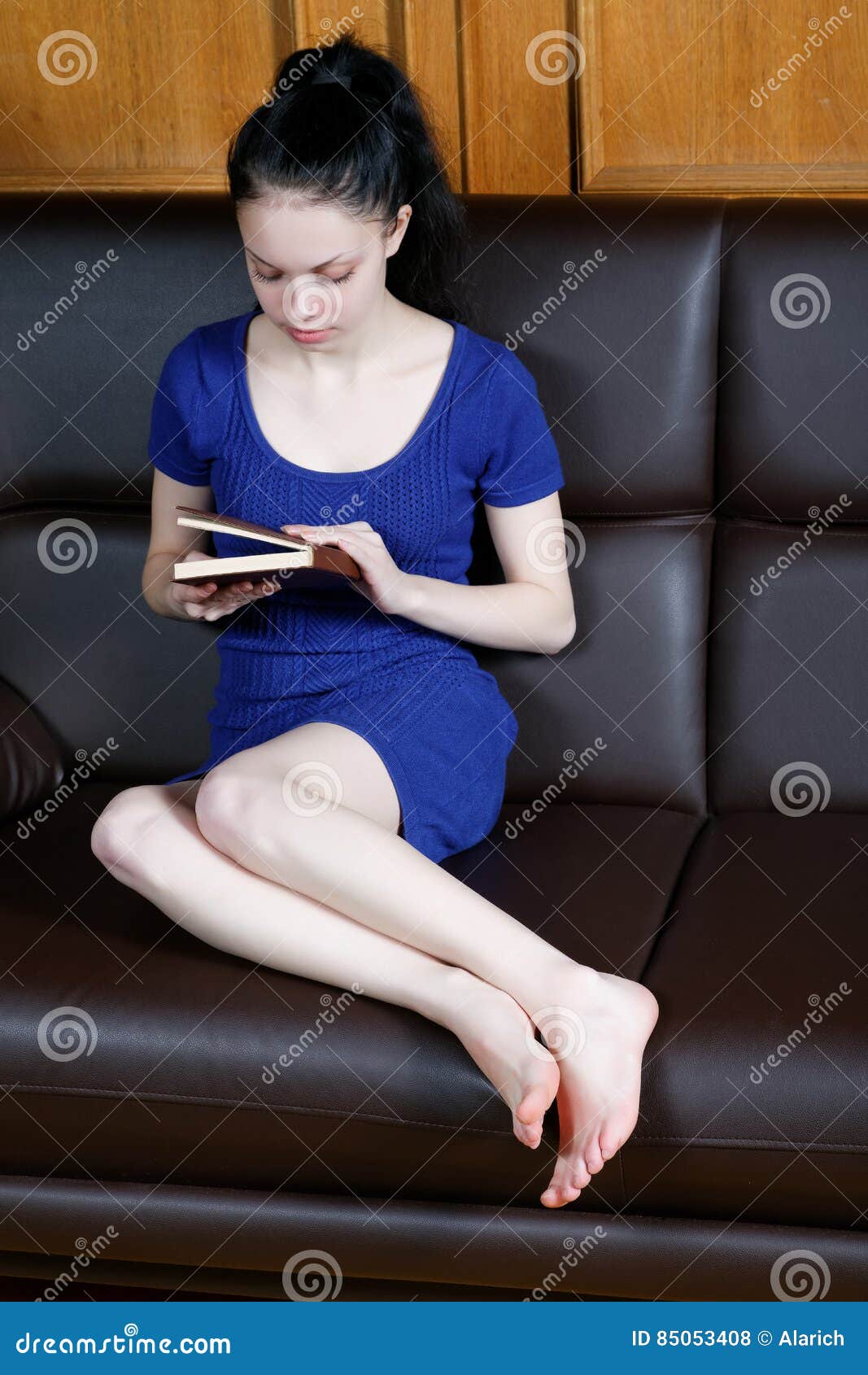 Girl Reading a Book Sitting Stock Photo - Image of living, beauty: 85053408