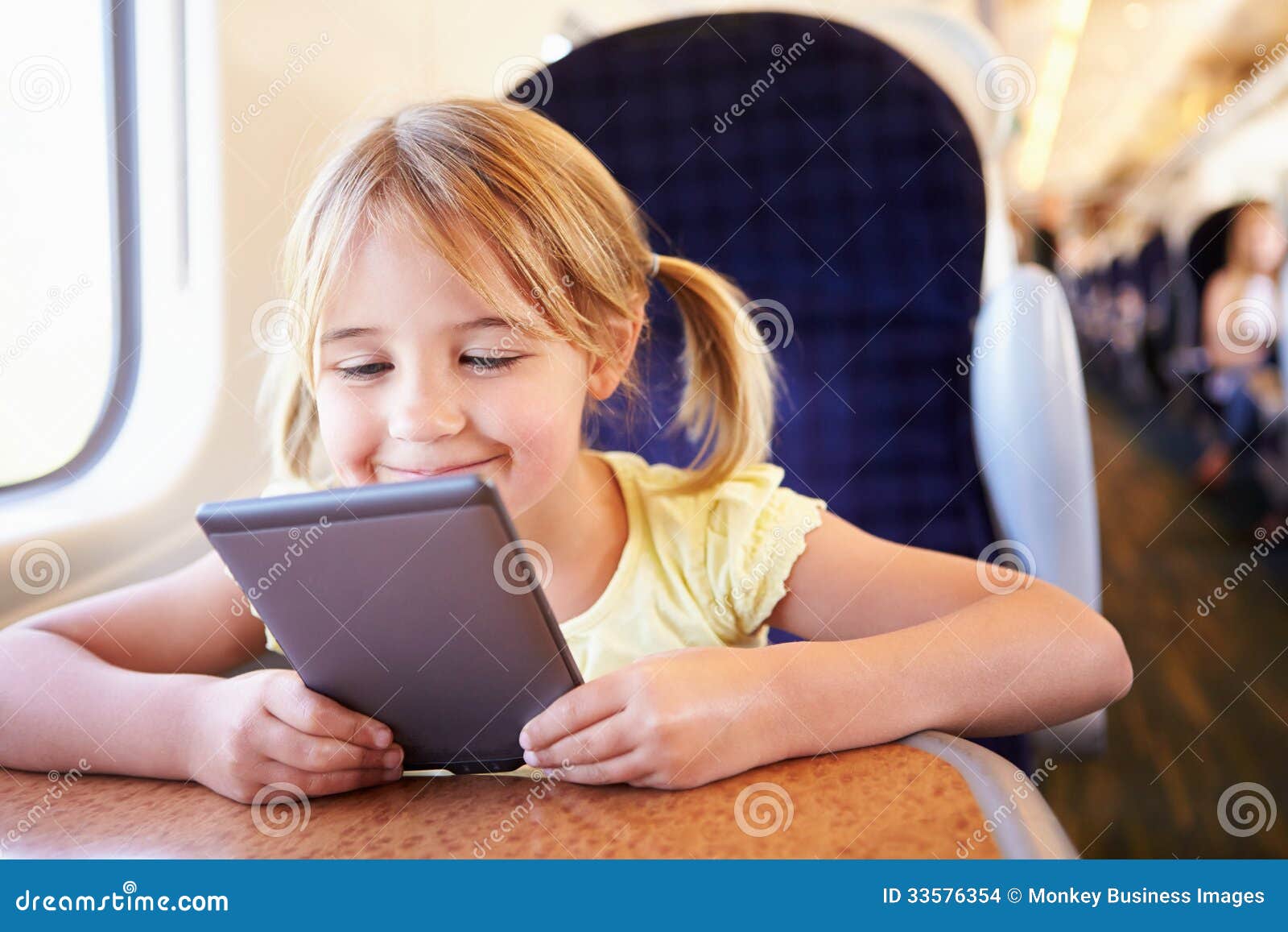 Girl Reading a Book on Train Stock Photo - Image of travel, girl: 33576354