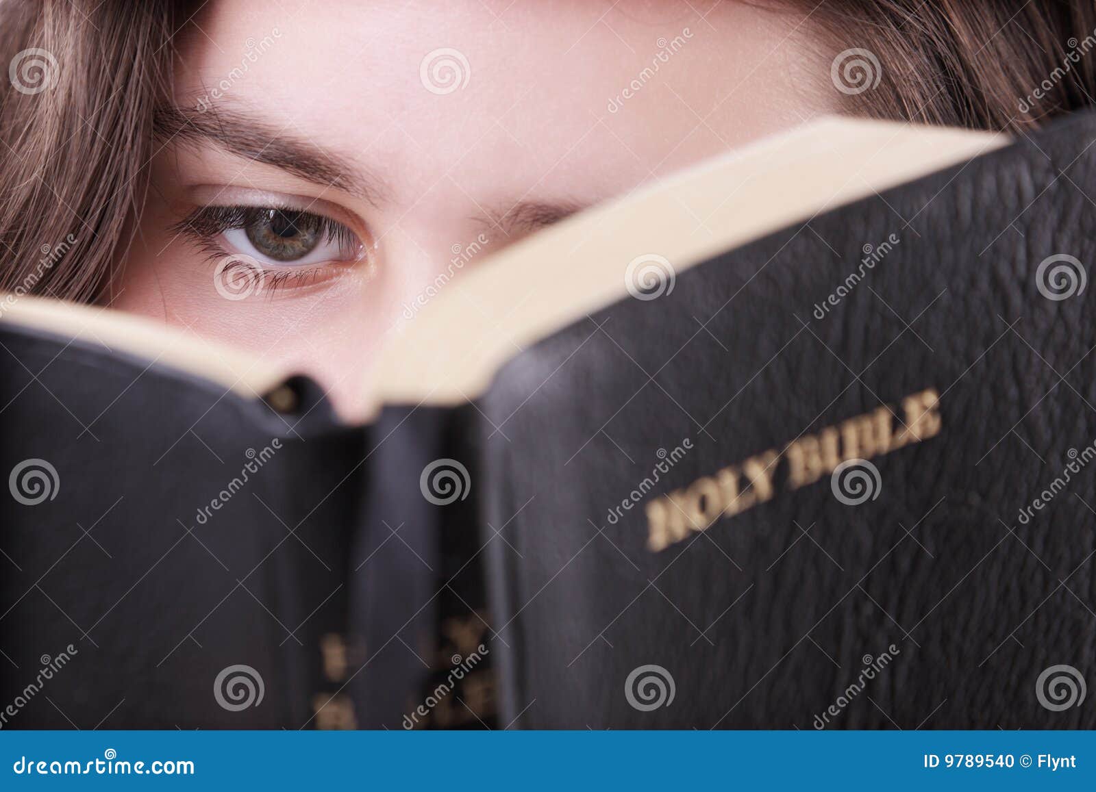 Girl Reading the Holy Bible Stock Photo - Image of praying, education ...