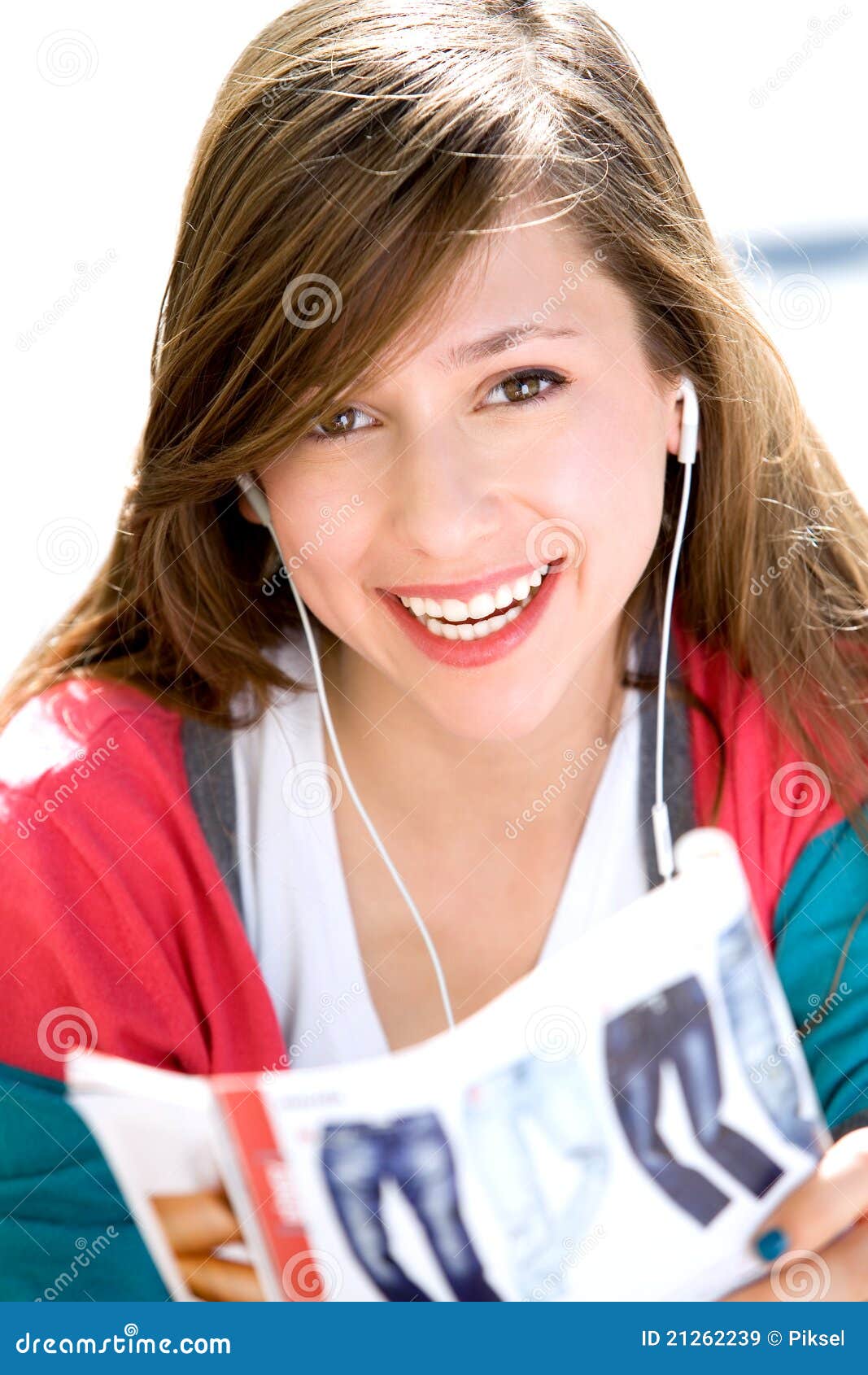Girl reading magazine stock image. Image of reading, student - 21262239