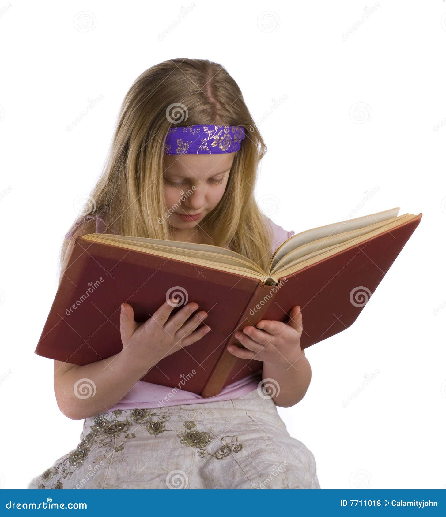 Girl Reading Old Book stock photo. Image of student, memorize - 7711018