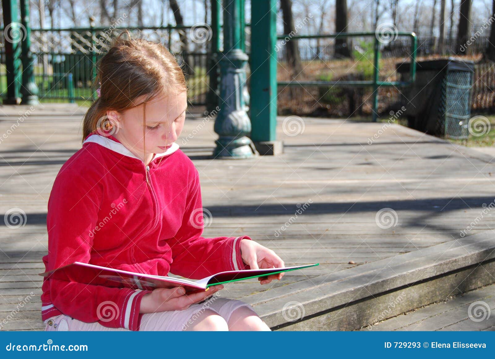 Girl reading outside stock image. Image of book, girl, girls - 729293