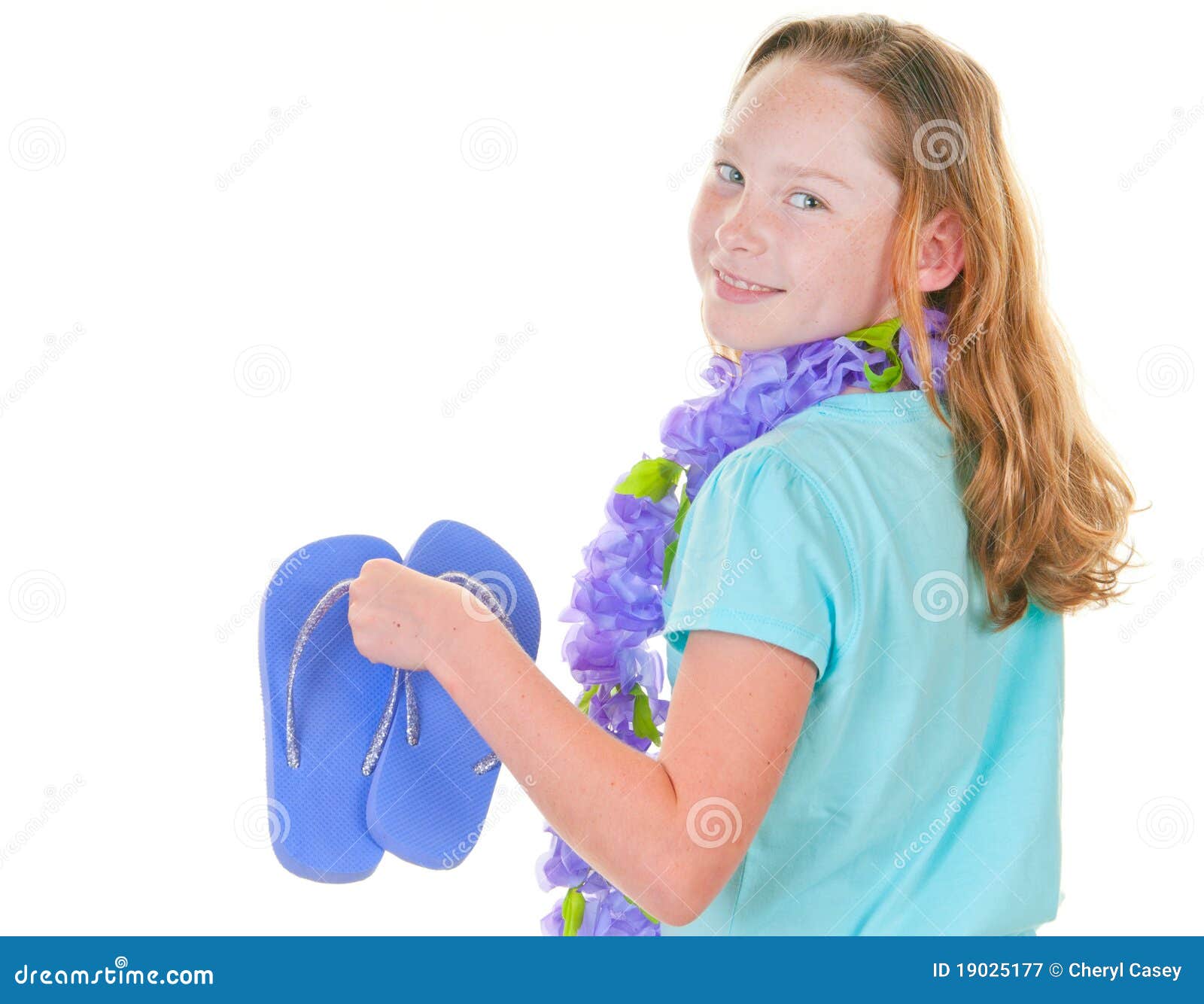 Girl ready for beach stock image. Image of freckle, tourism - 19025177