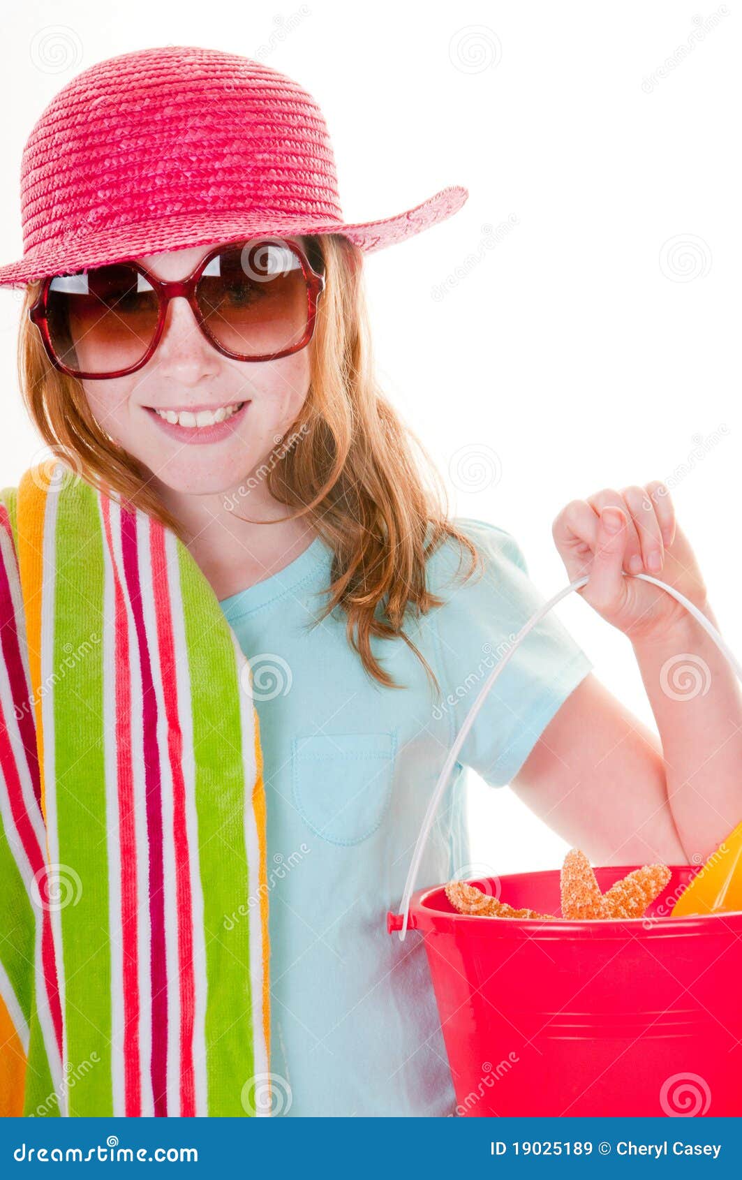 Girl ready for beach stock image. Image of travel, vacation - 19025189