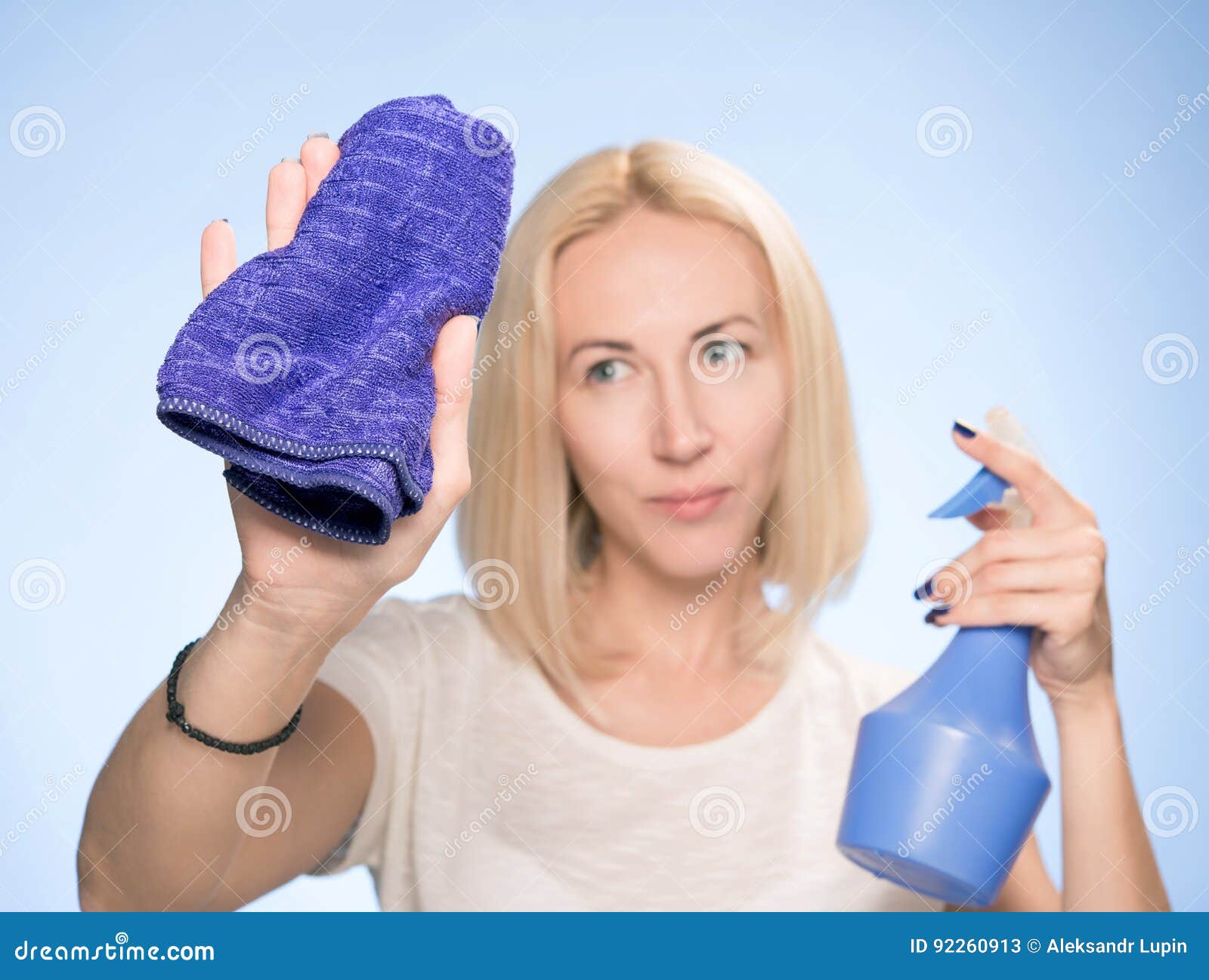Girl is Ready for the Big Cleaning Stock Image - Image of mood, cleaner ...