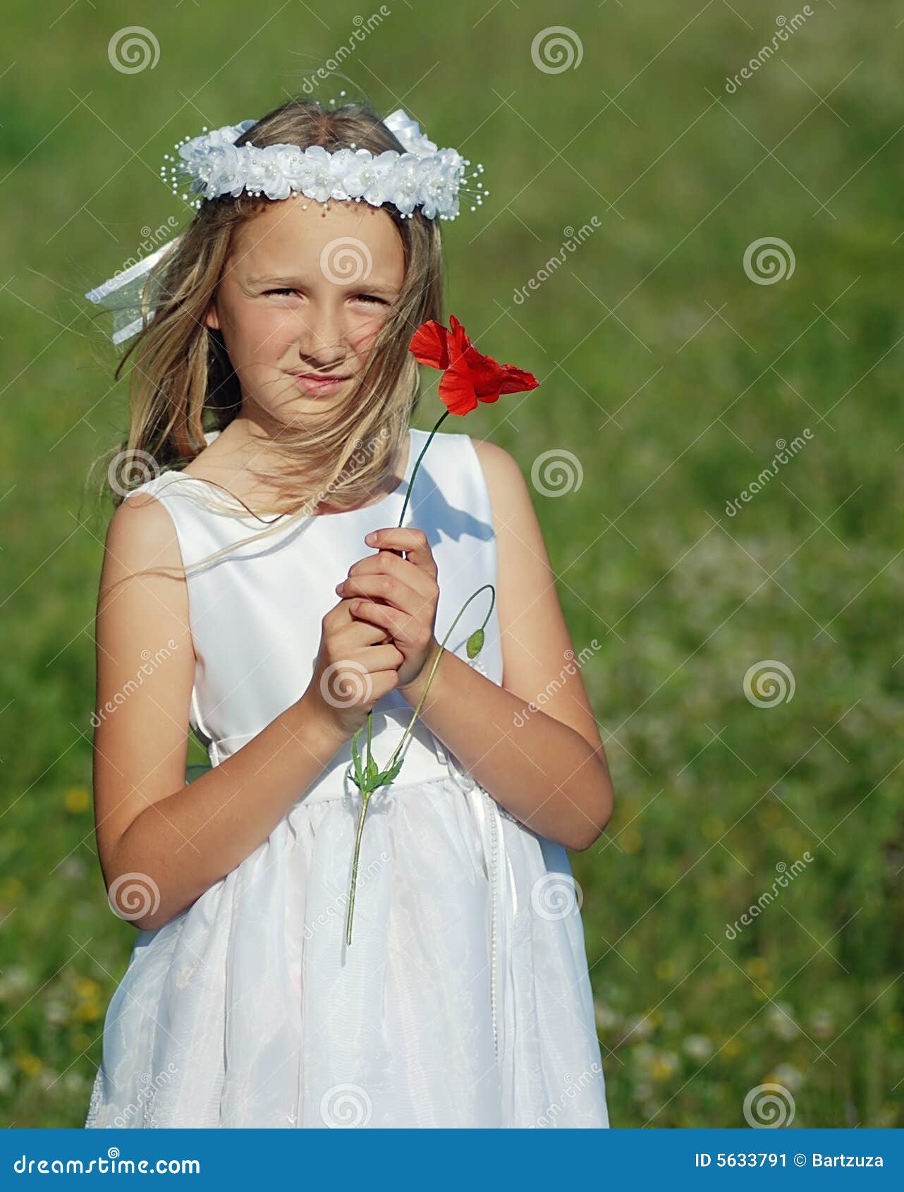 Girl Ready for First Holy Communion Stock Image - Image of communion ...